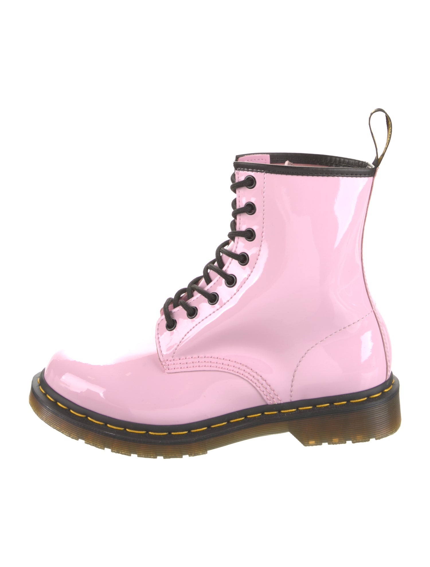 Dr. Martens Patent Leather Combat Boots - Black Boots, Shoes ...