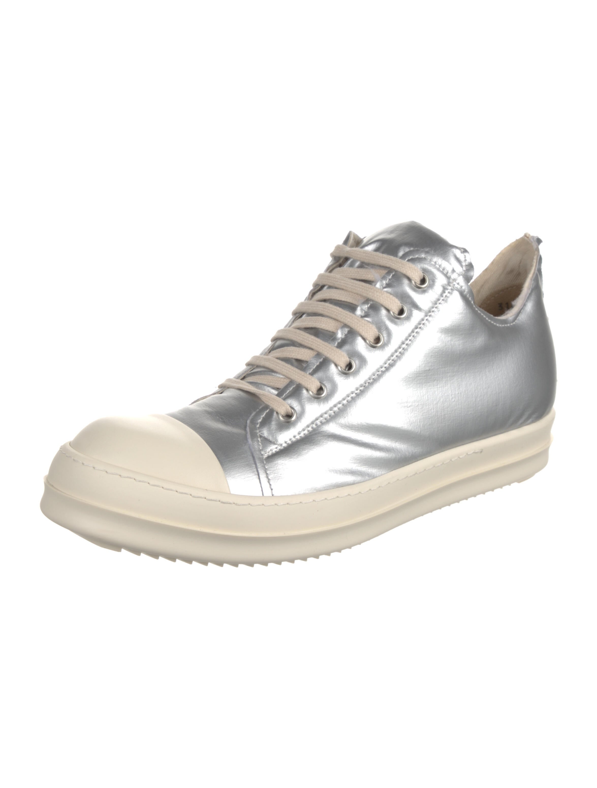 Rick Owens Drkshdw Leather Sneakers - Silver Sneakers, Shoes - WDS26395 ...