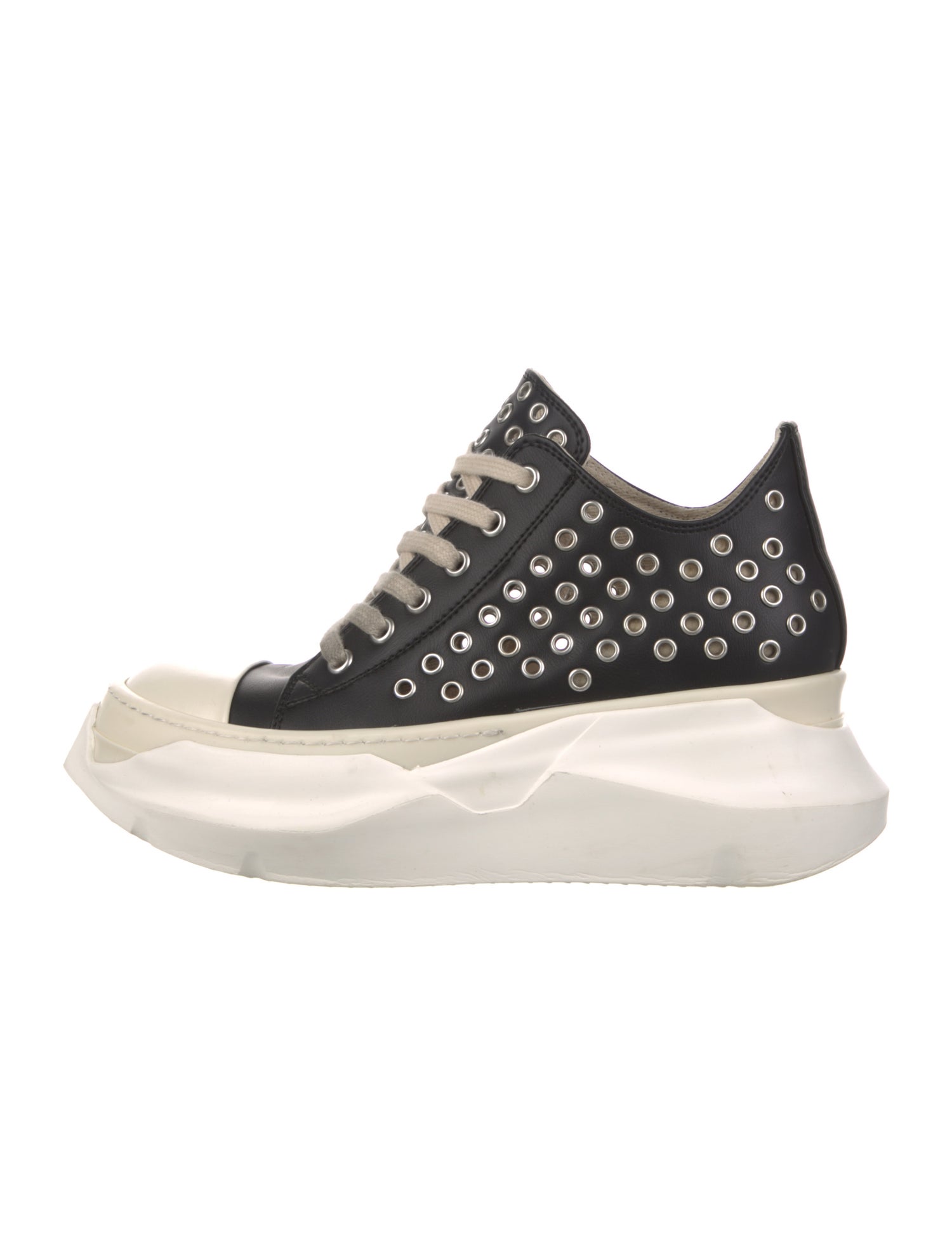 Rick Owens Drkshdw Leather Cutout Accent Sneakers - Black Sneakers ...