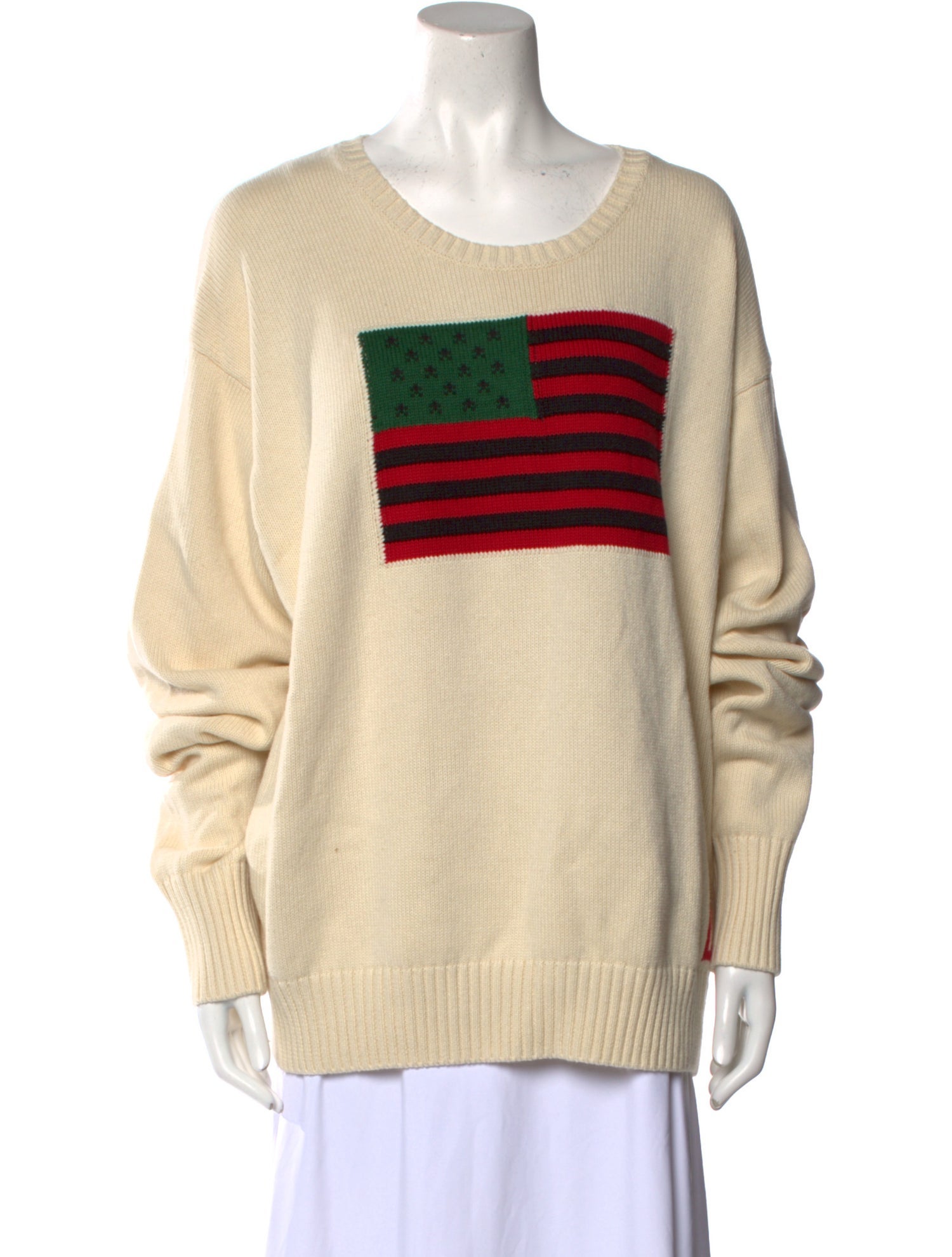 Denim Tears Graphic Print Scoop Neck Sweater - Neutrals Knitwear ...