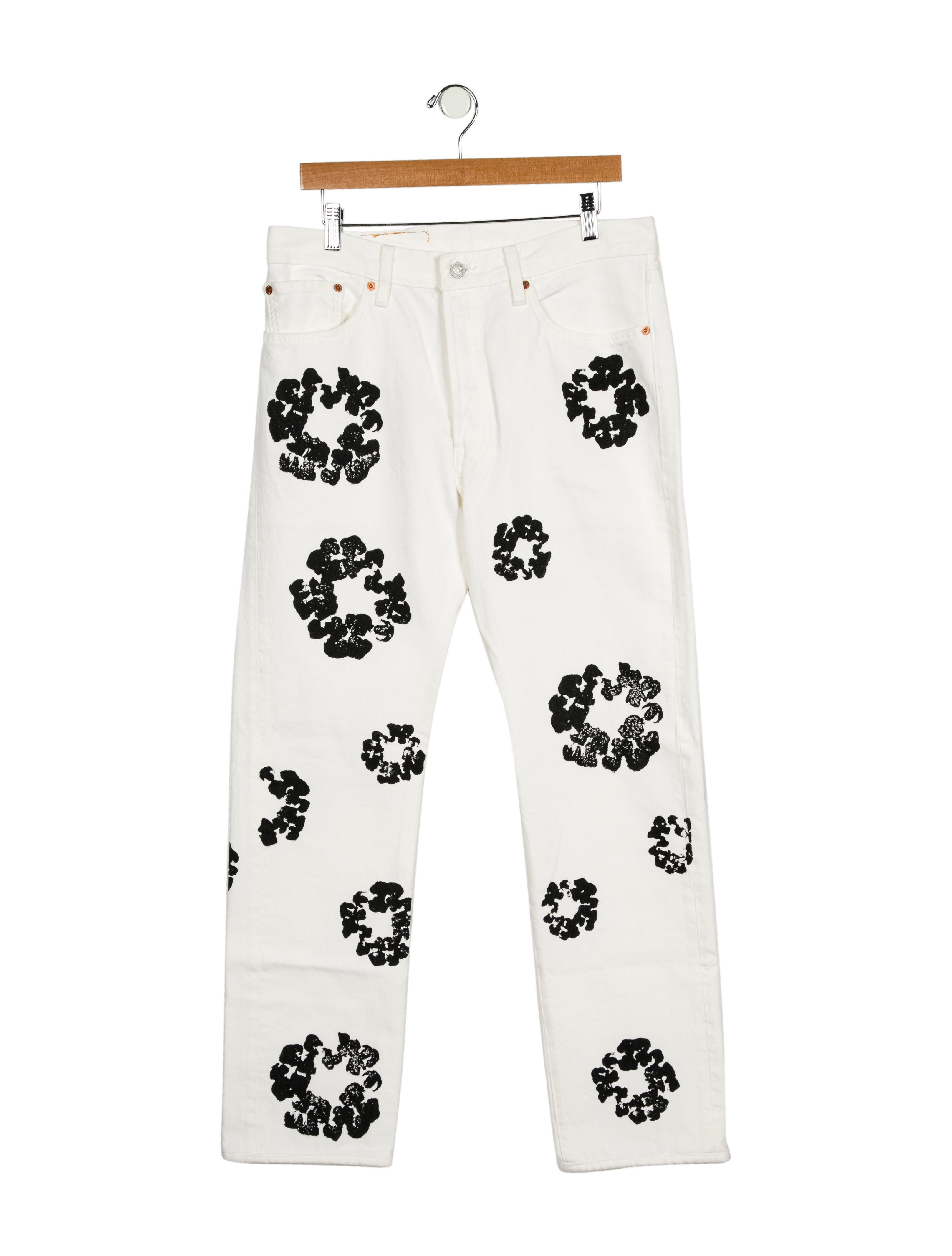 Denim Tears x Levi's Skinny Jeans - White, 12" Rise Jeans, Clothing ...