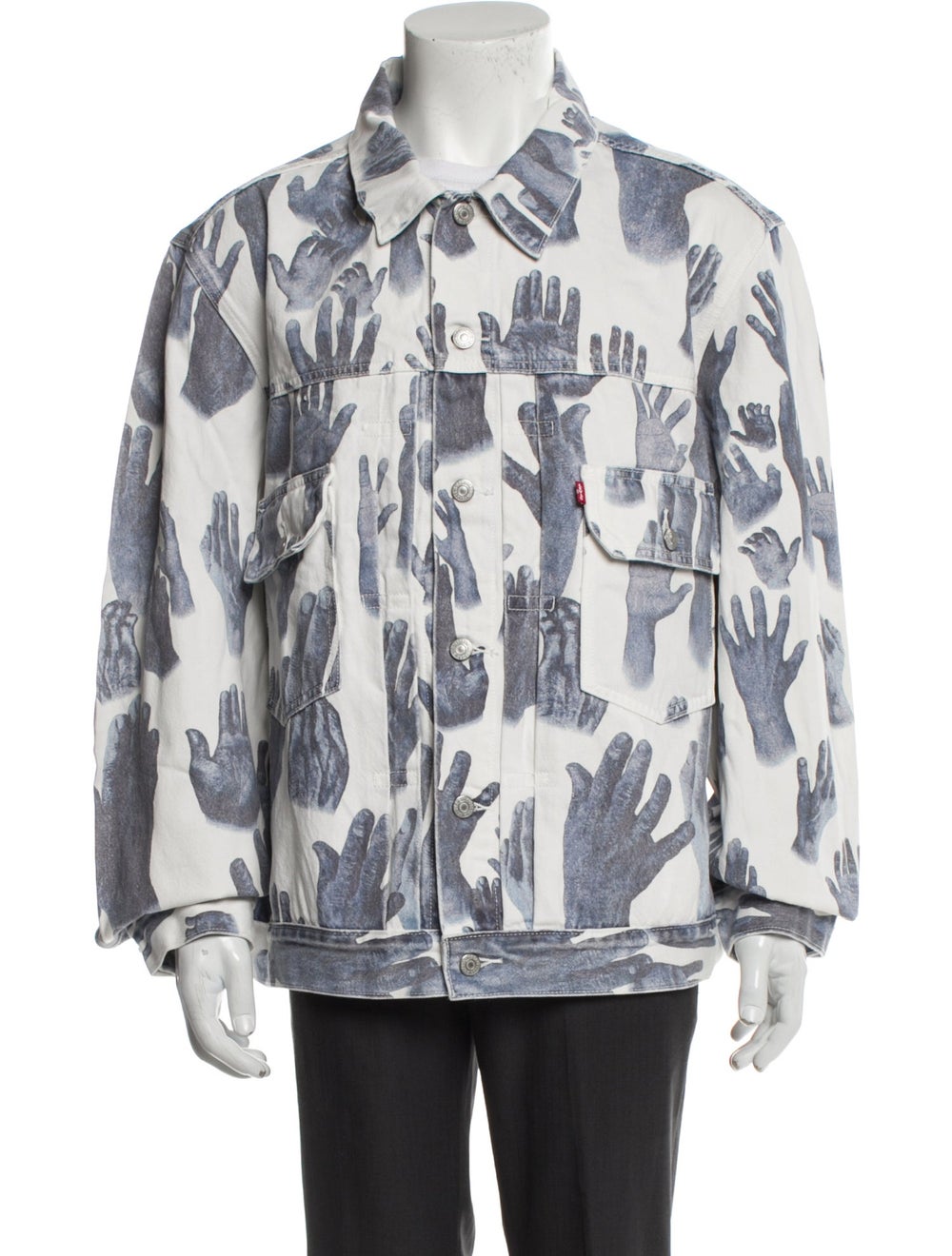 Denim Tears x Levi's Denim Jacket White Printed Point… - Gem