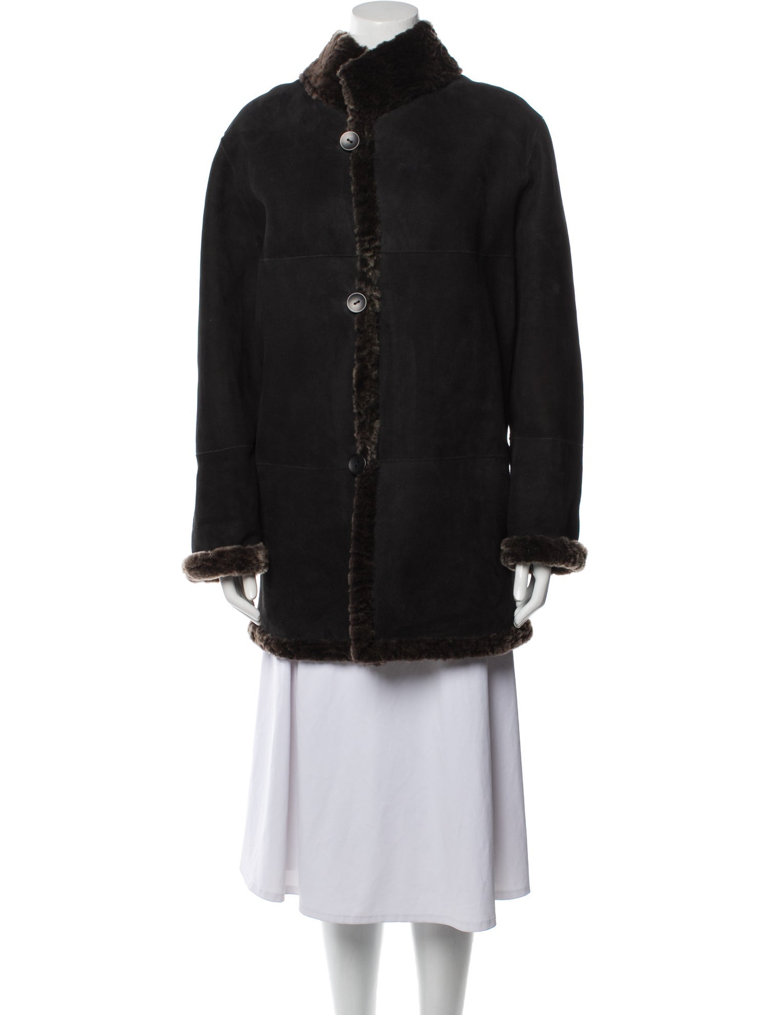 Blue Duck Shearling Fur Jacket - Brown Jackets, Clothing - WDUCK20539 ...