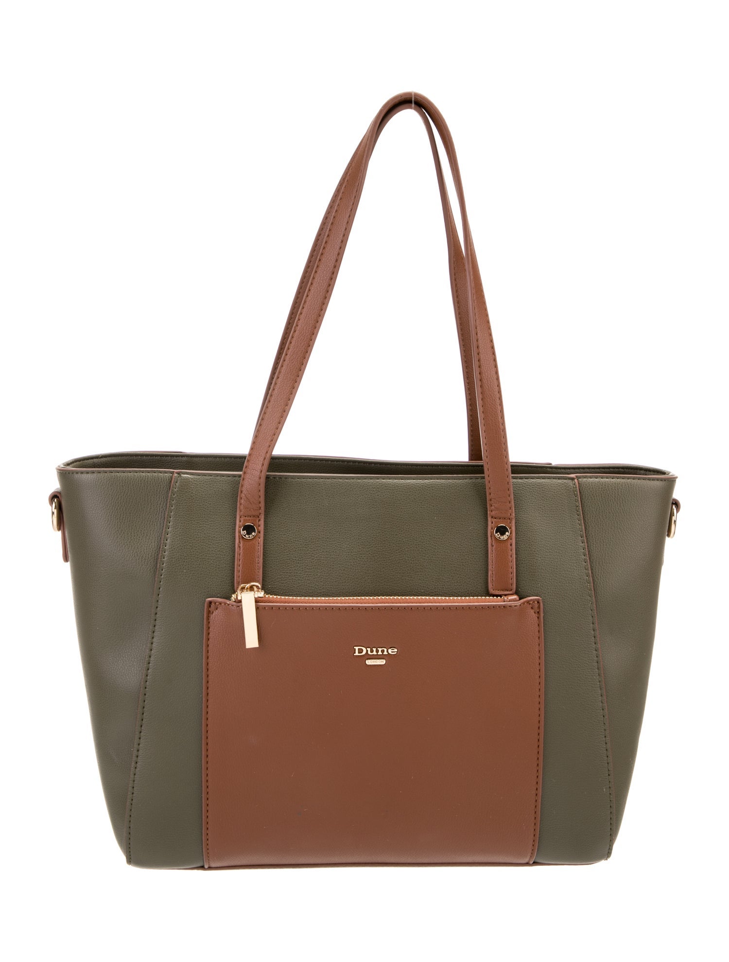 Dune London Leather Tote Bag - Green Totes, Handbags - WDUNE20493 | The ...
