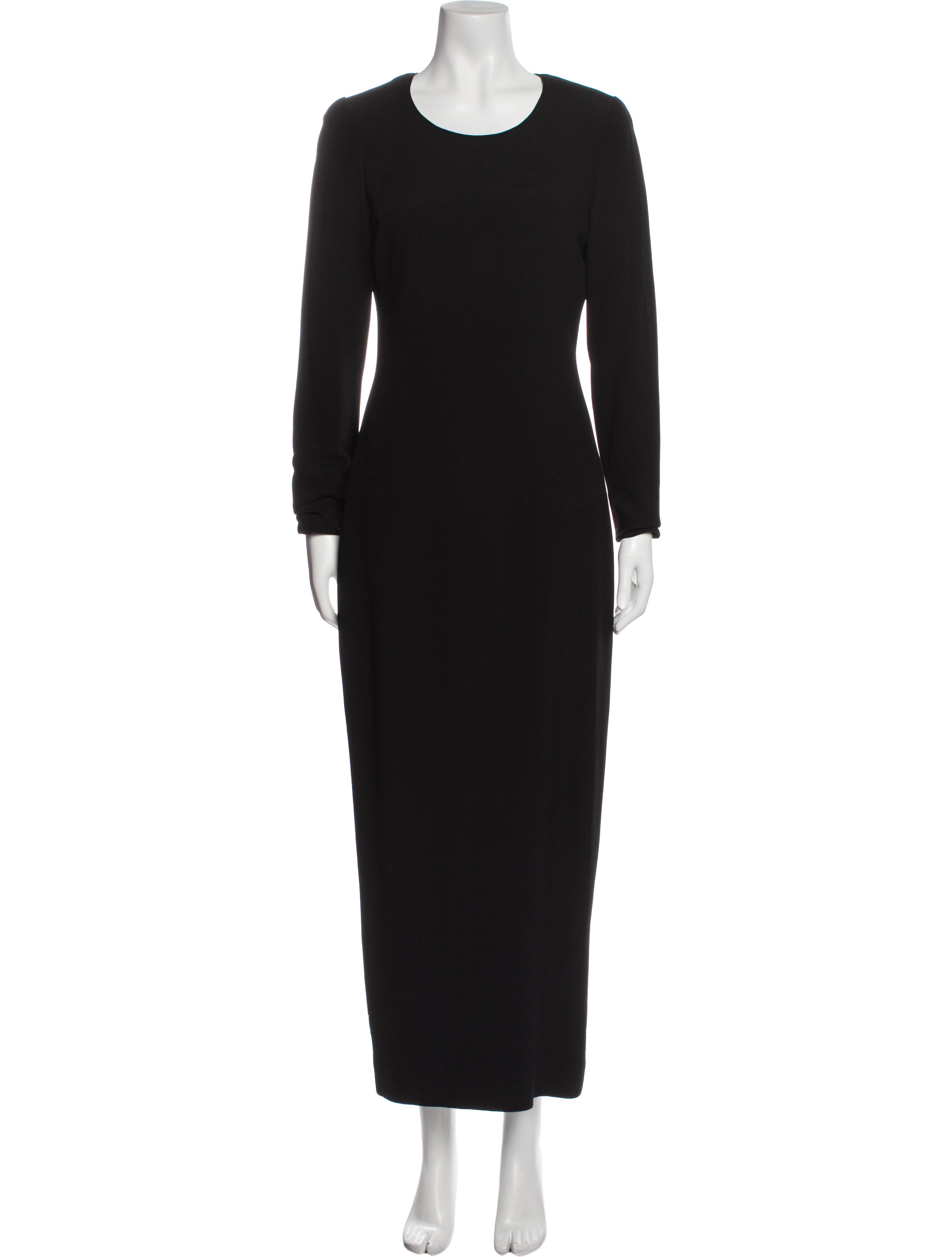 David Hayes Crew Neck Long Dress - Black Dresses, Clothing - WDVHY20140 ...
