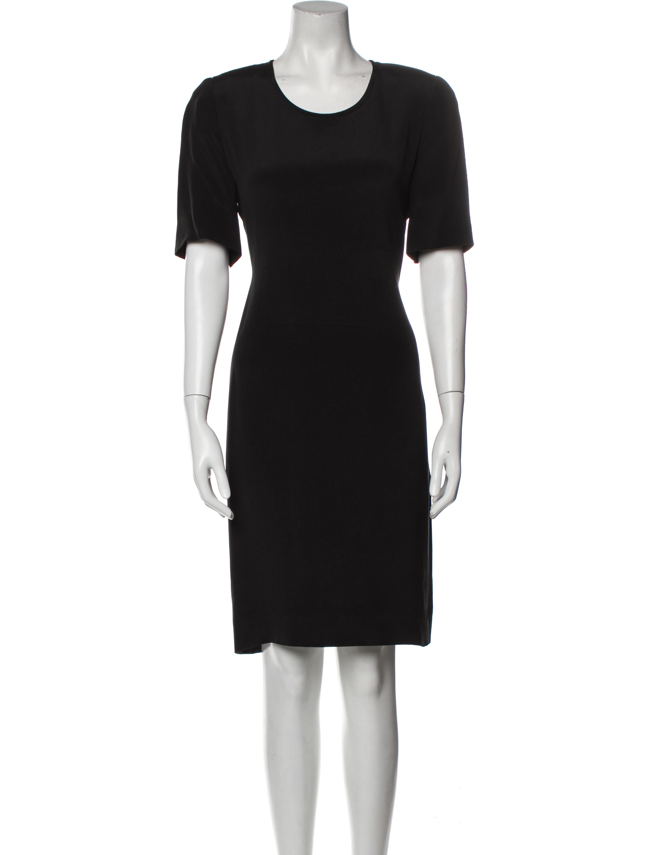 David Hayes Silk Knee-Length Dress - Black Dresses, Clothing ...
