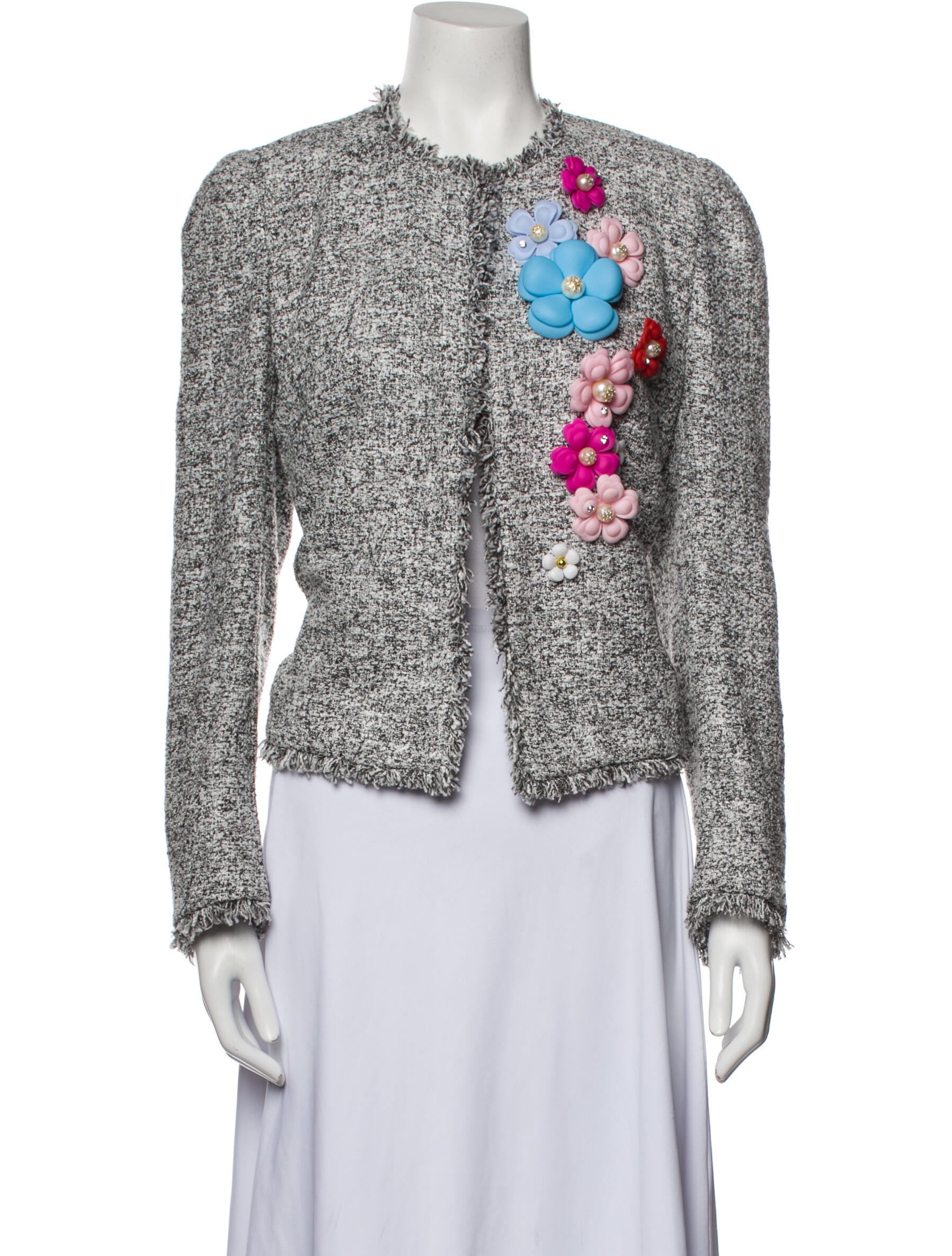 Edward Achour Tweed Pattern Evening Jacket - White Jackets, Clothing ...