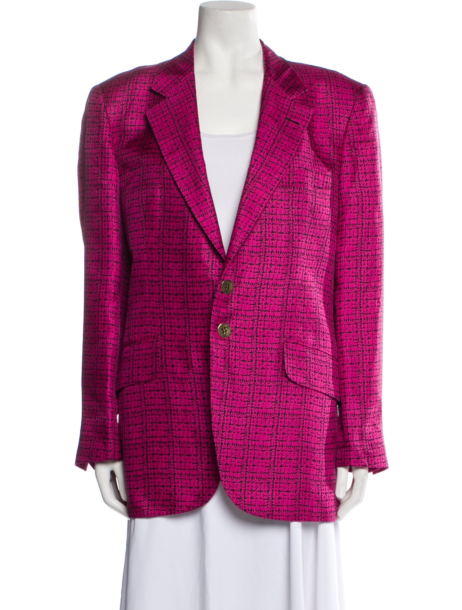 Eres Plaid Print Blazer - Pink Jackets, Clothing - WE426602 | The RealReal
