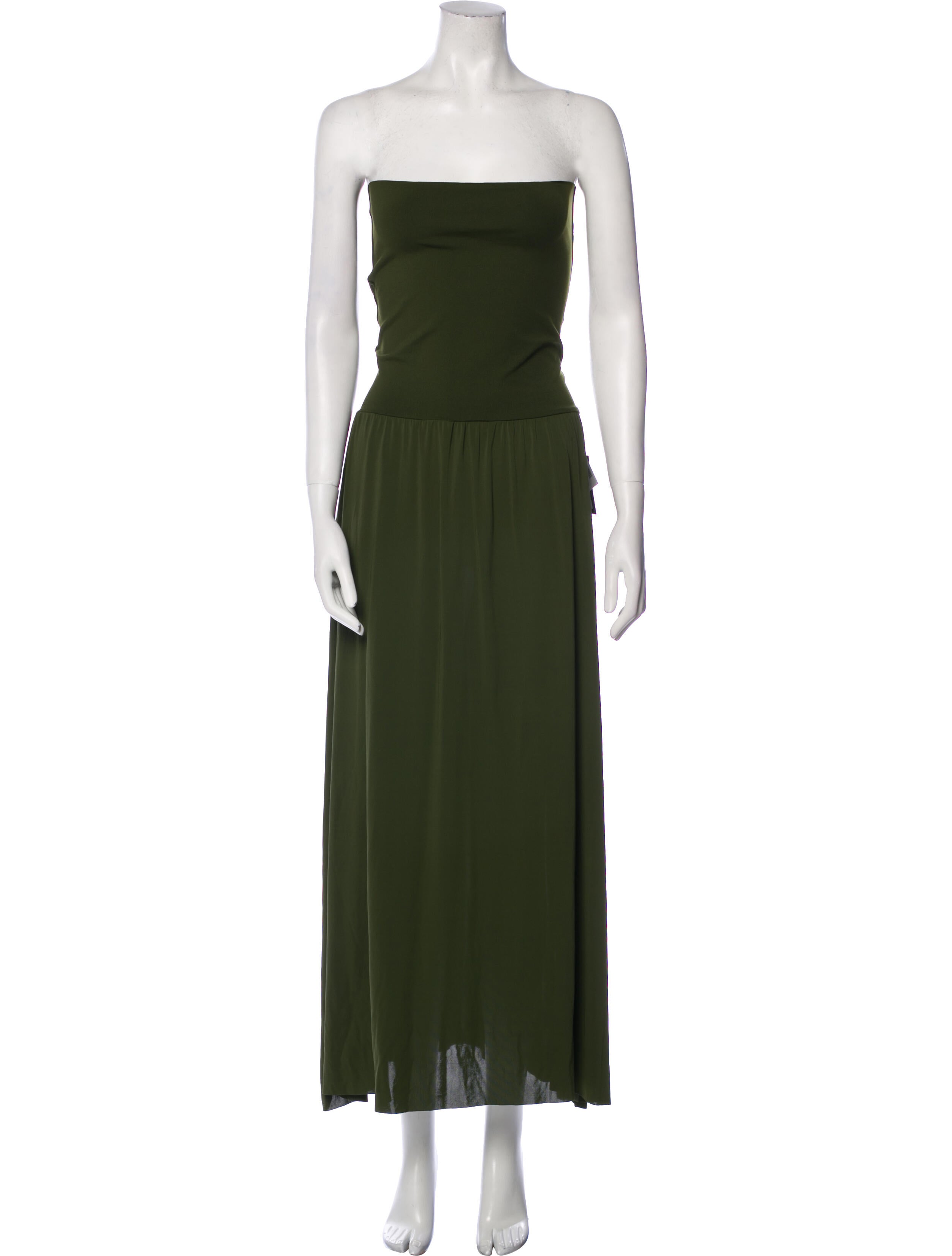 Eres Strapless Midi Length Dress w/ Tags - Green Dresses, Clothing ...