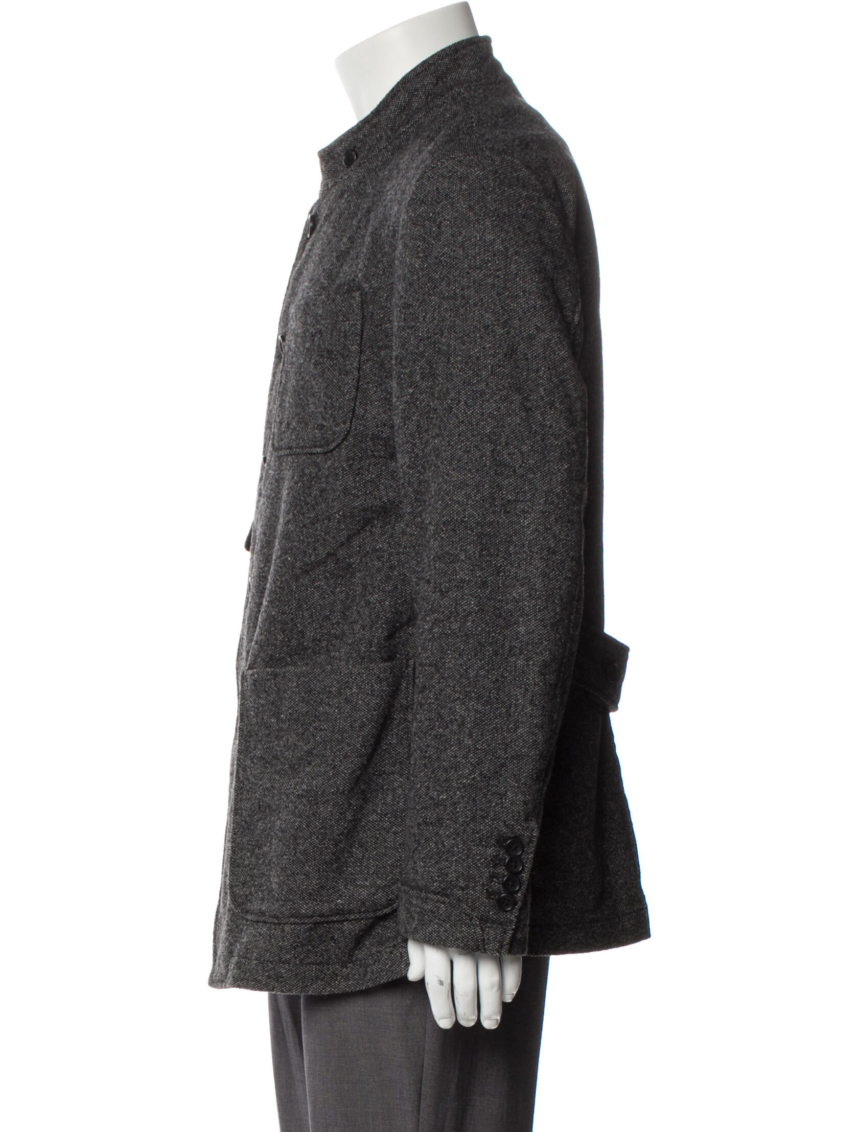 Engineered Garments Wool Peacoat - Grey Outerwear, Clothing - WE923649 ...