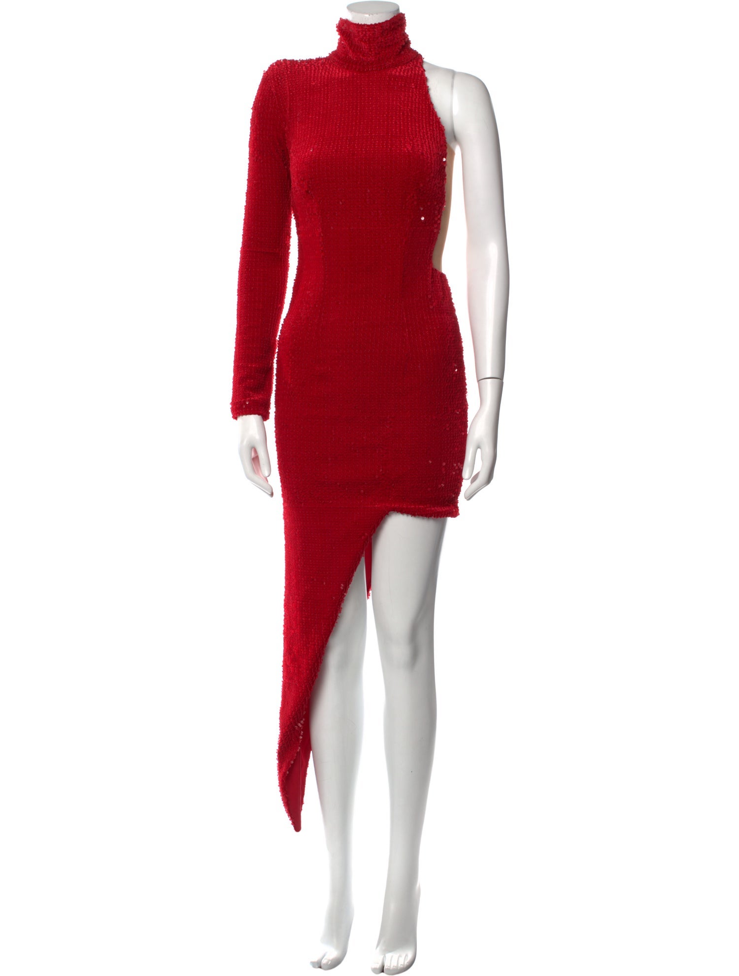 Ezgi Cinar Turtleneck Long Dress - Red Dresses, Clothing - WECZI20040 | The RealReal