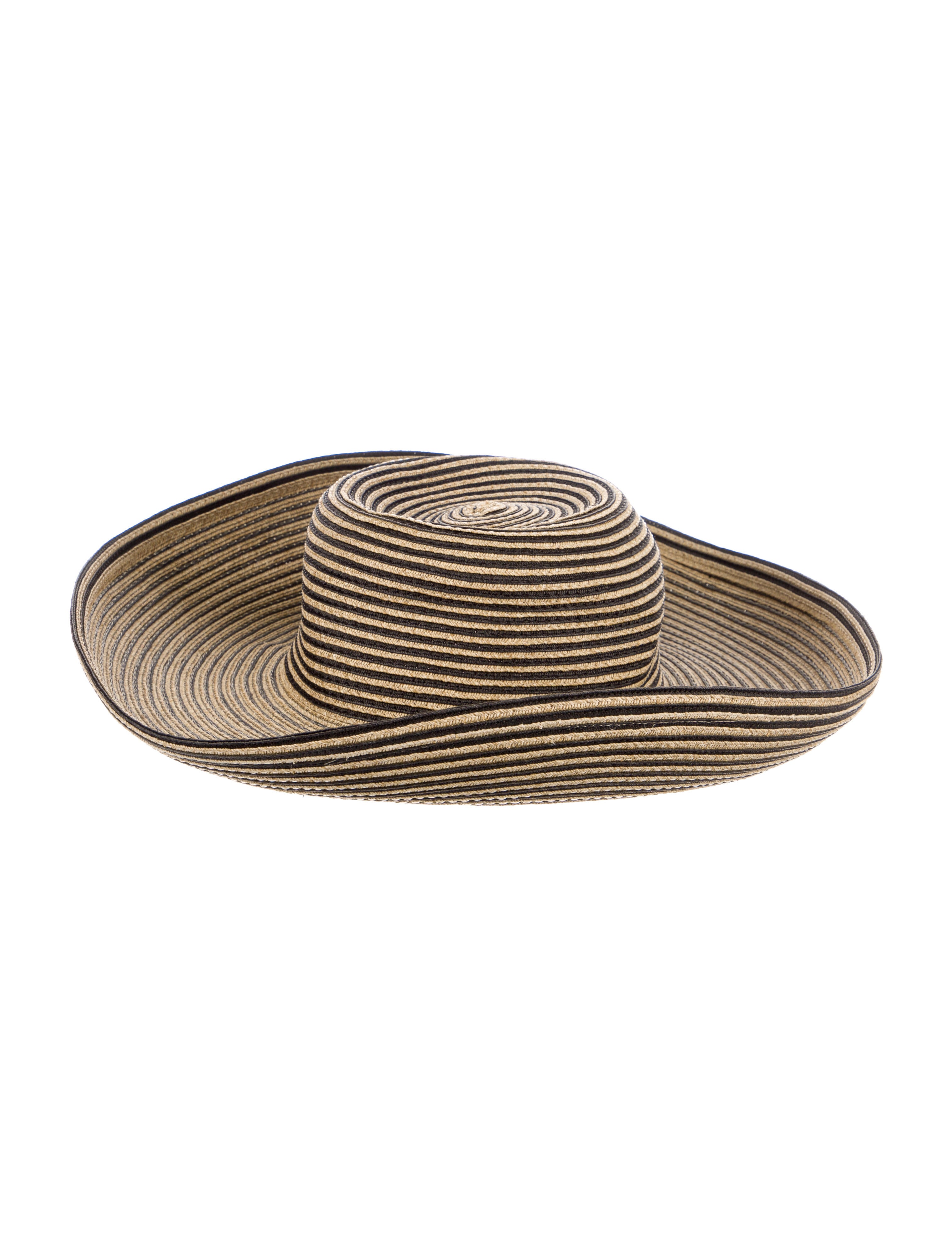 Eric Javits Straw Sun Hat - Black Hats, Accessories - WEJ28061 | The ...