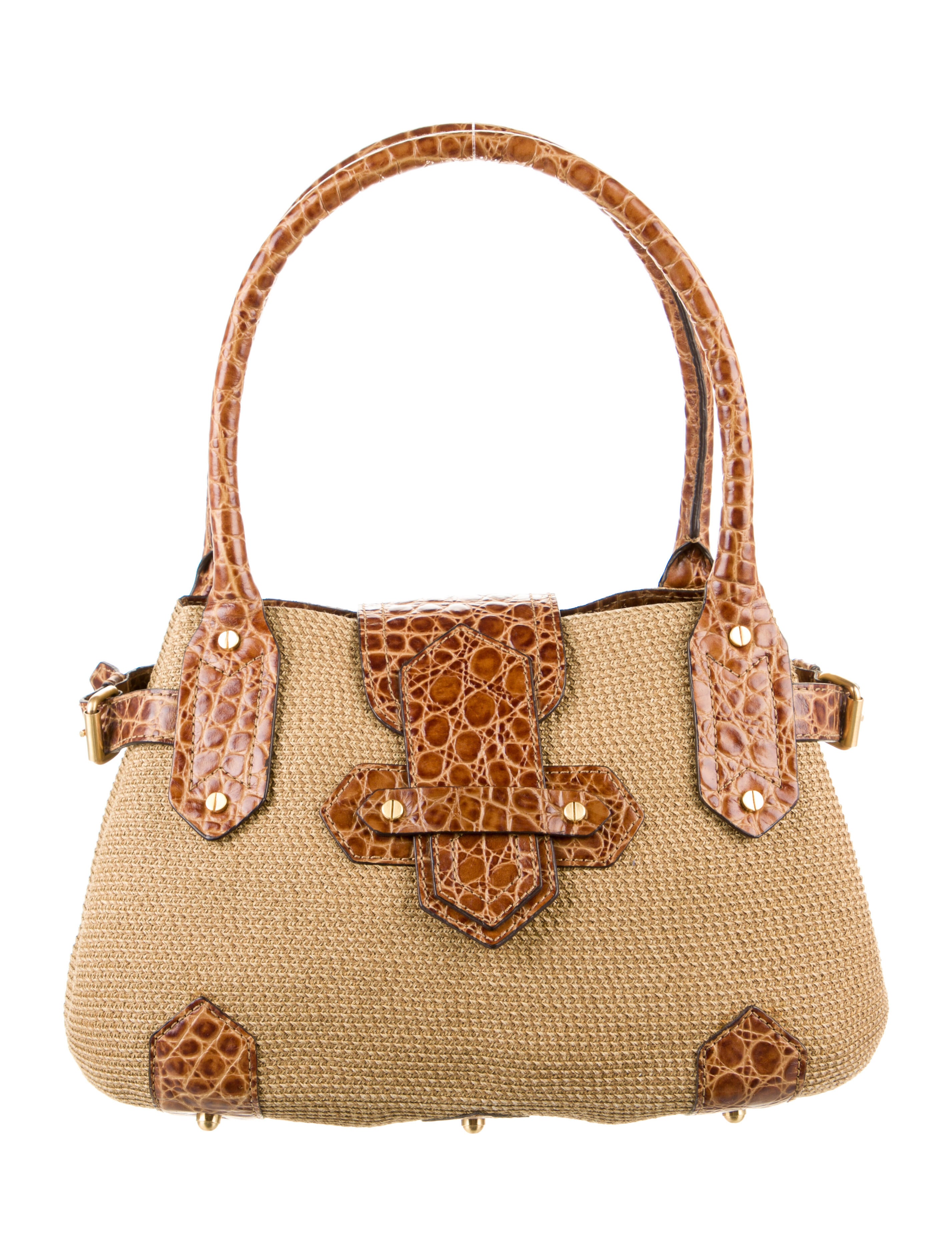Eric Javits Raffia Shoulder Bag - Brown Shoulder Bags, Handbags ...