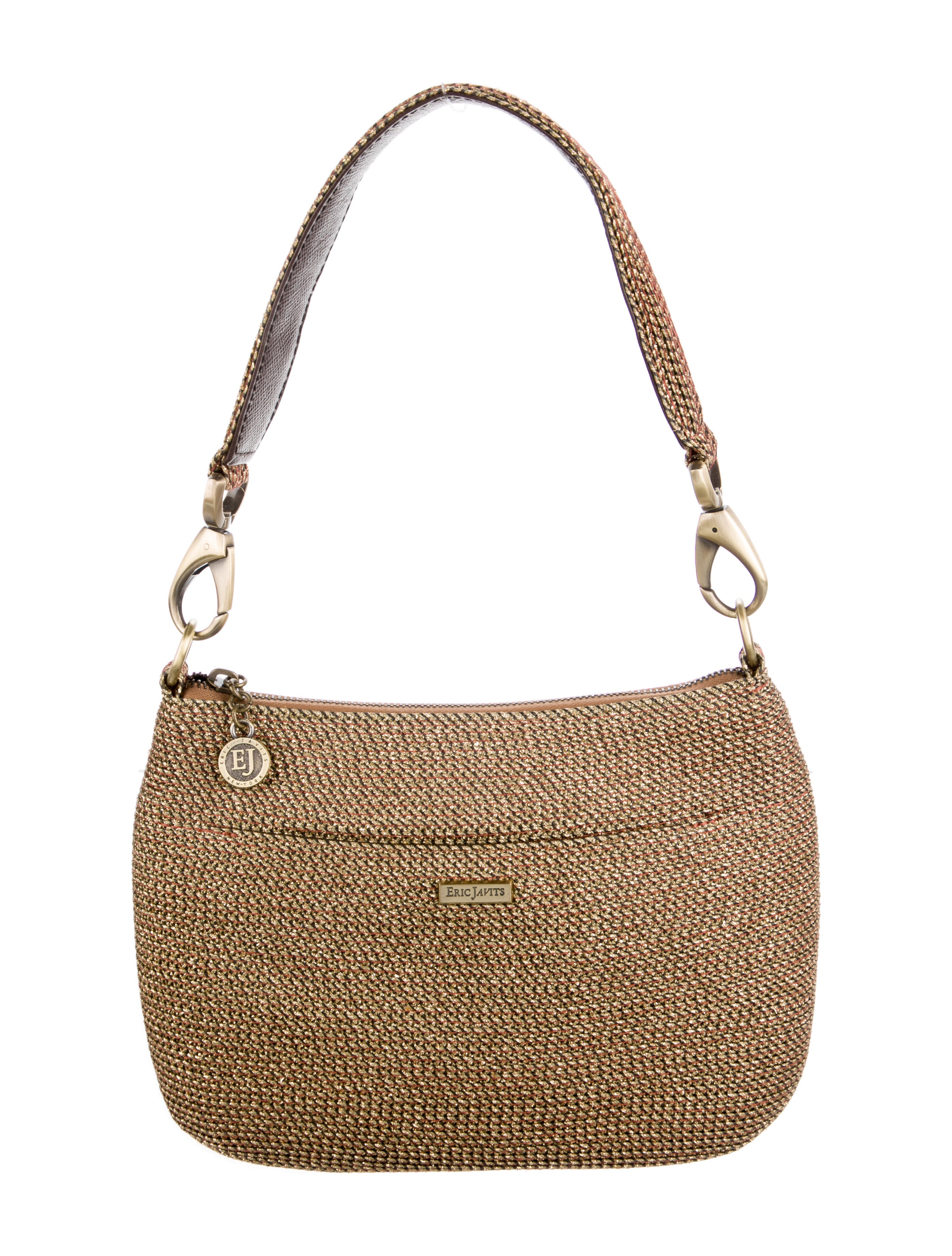 Eric Javits Raffia Metallic Shoulder Bag - Gold Shoulder Bags, Handbags ...