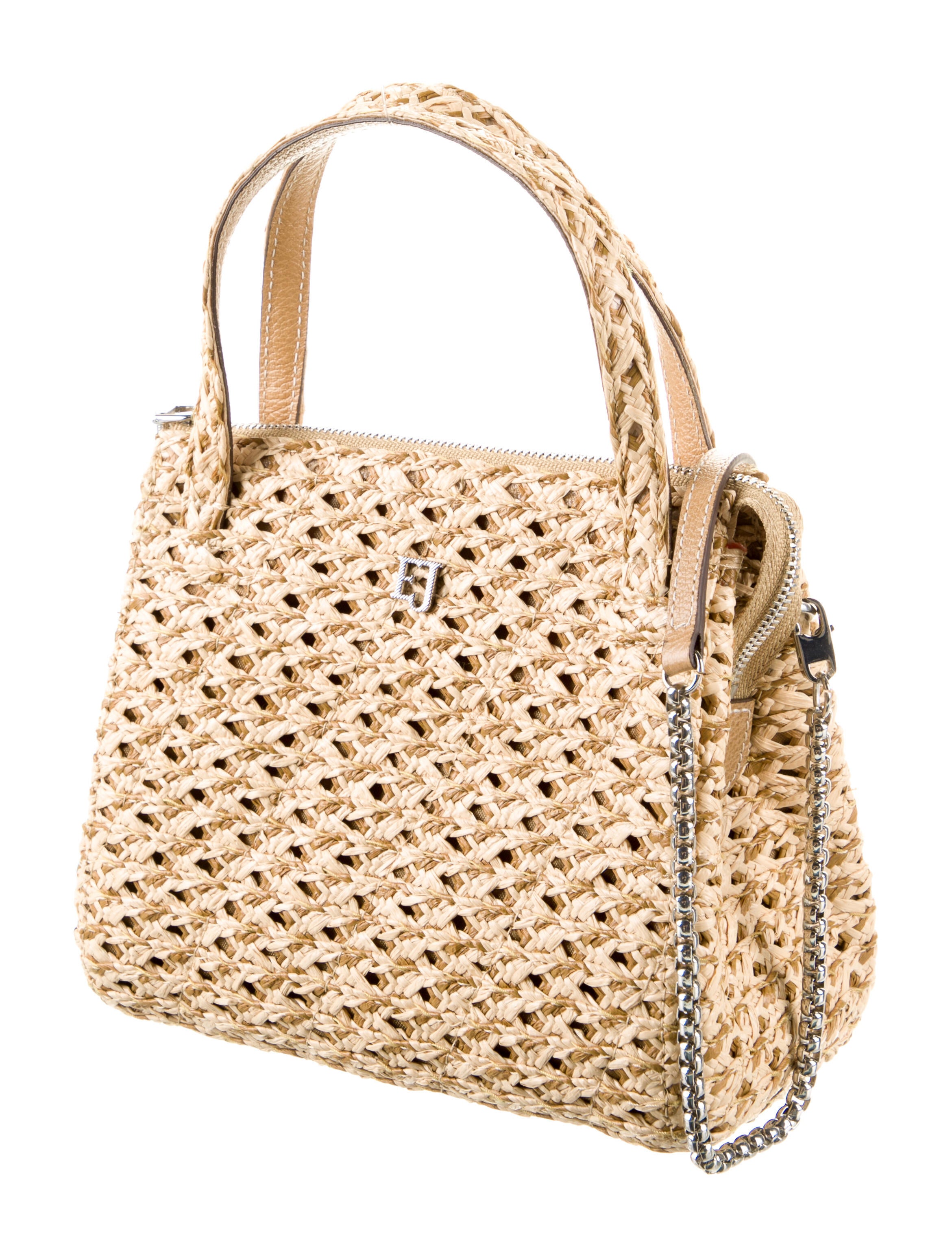 Eric Javits Straw Handle Bag - Neutrals Handle Bags, Handbags ...