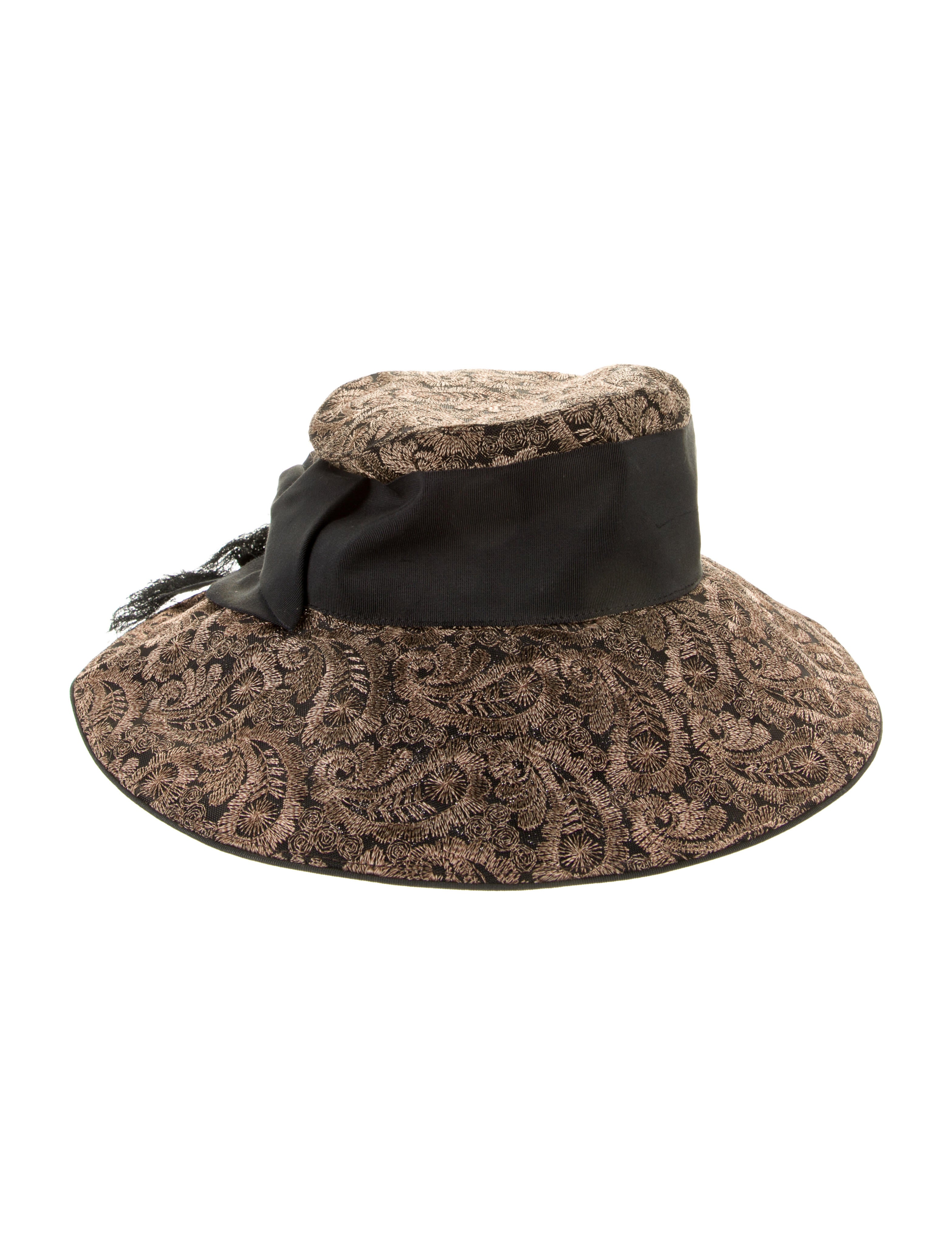 Eric Javits Embroidered Sun Hat - Black Hats, Accessories - WEJ29039 ...