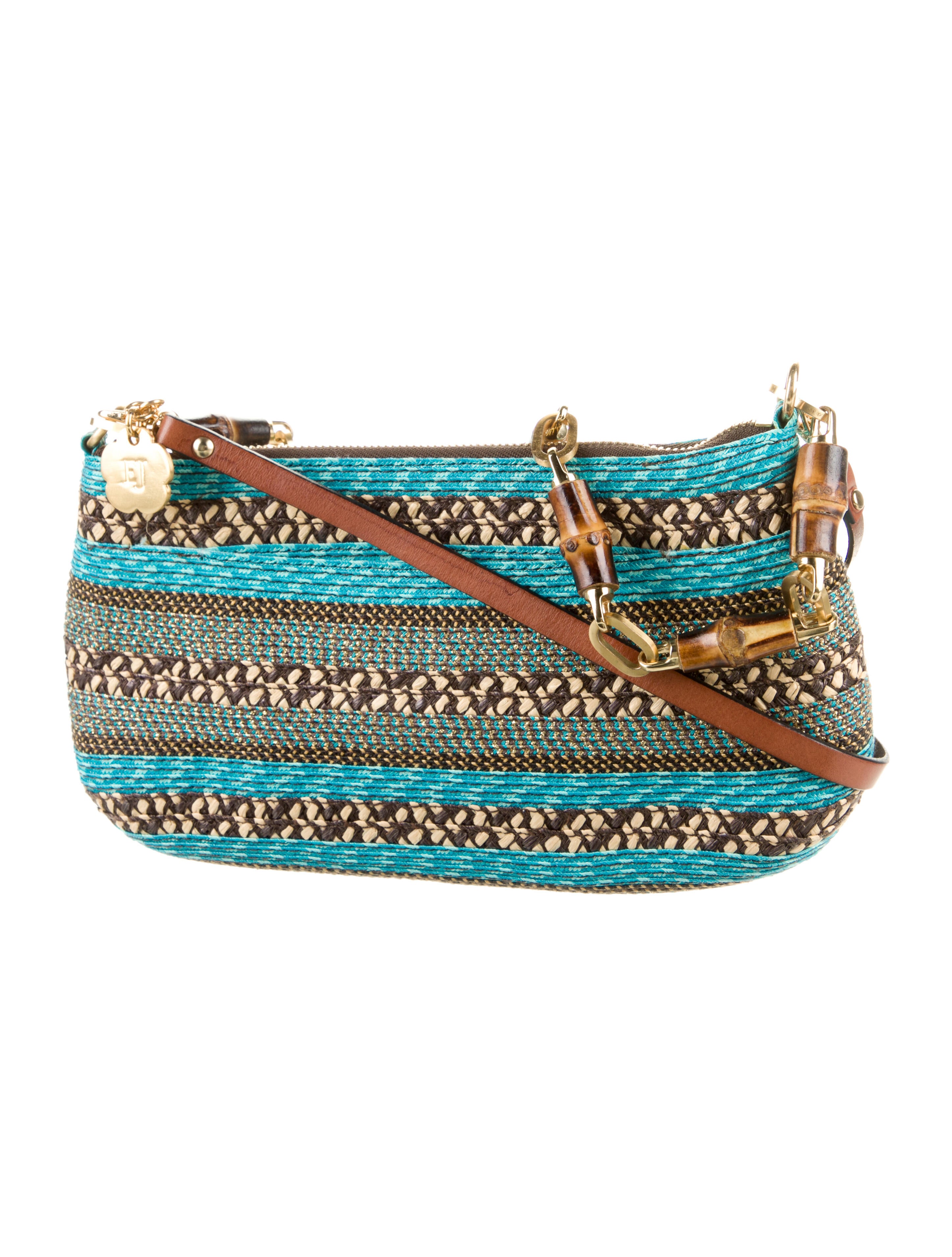 Eric Javits Straw Shoulder Bag - Blue Shoulder Bags, Handbags ...