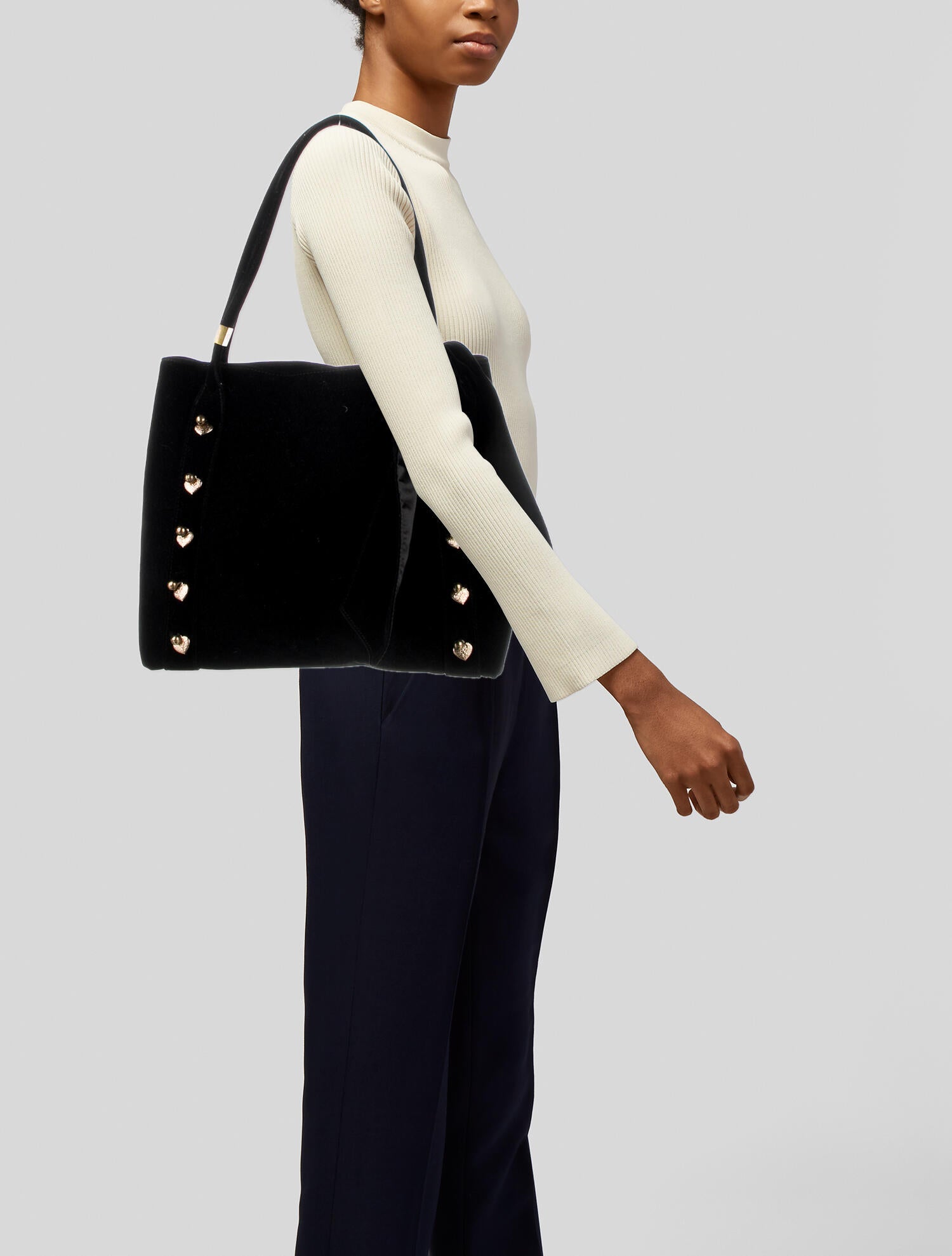 Eric Javits Velvet Studded Tote Bag - Black Totes, Handbags - WEJ29359 ...