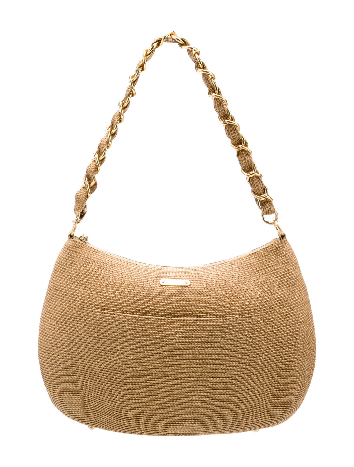 Eric Javits Raffia Shoulder Bag - Gold Shoulder Bags, Handbags ...
