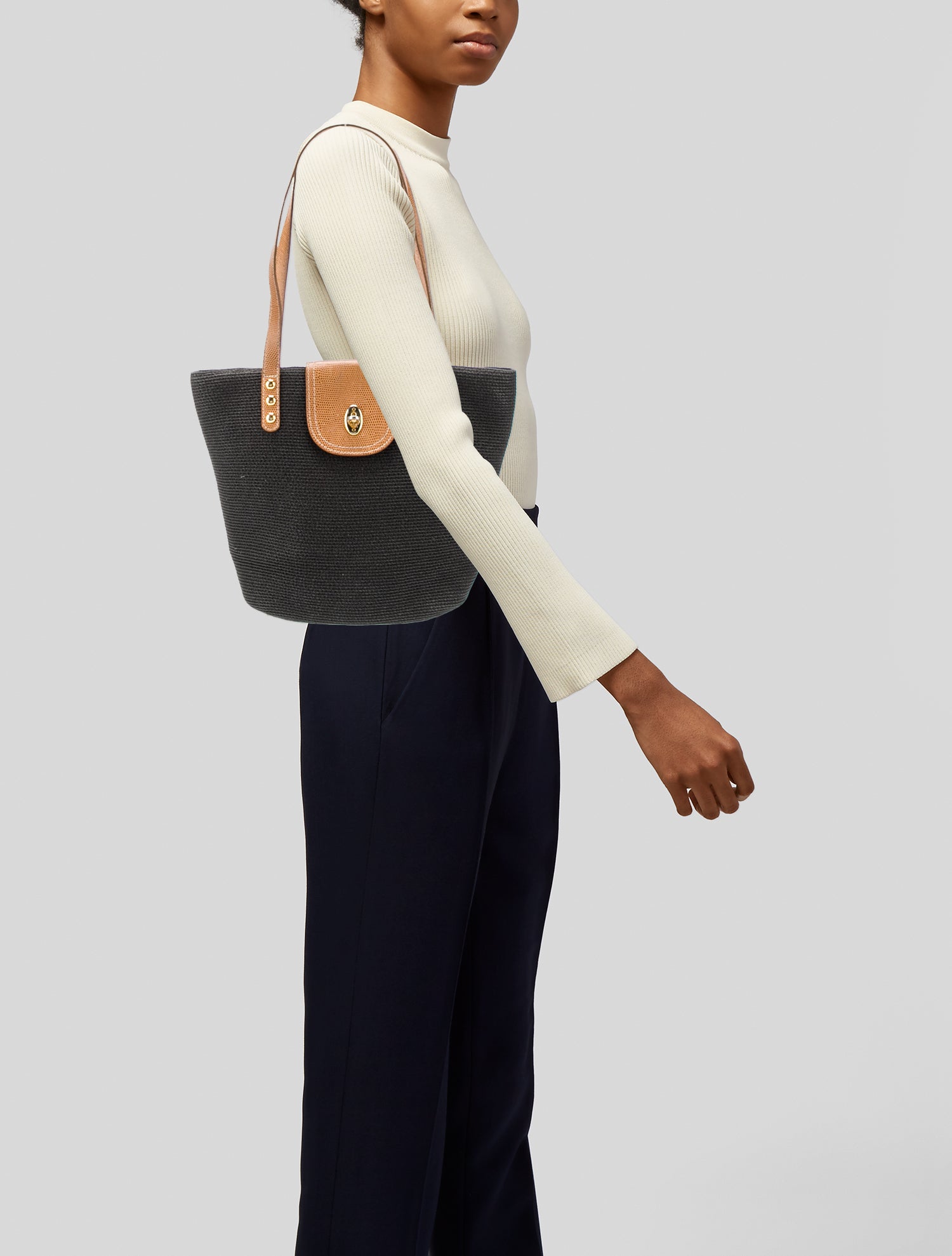 Eric Javits Logo Tote - Neutrals Shoulder Bags, Handbags - WEJ30693 ...