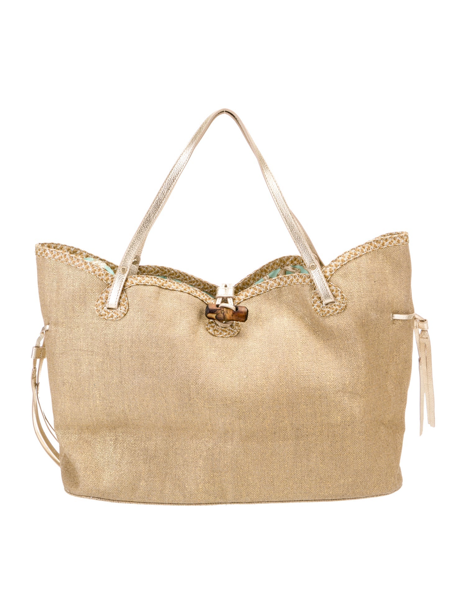 Eric Javits Metallic Canvas Tote - Gold Totes, Handbags - WEJ31019 ...