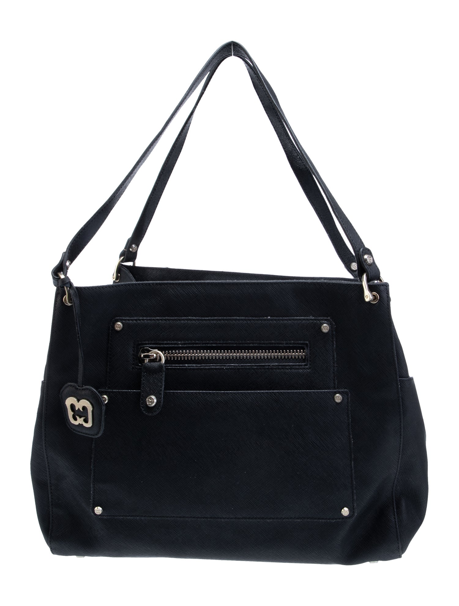 Eric Javits Solid Leather Handbag - Black Handle Bags, Handbags ...