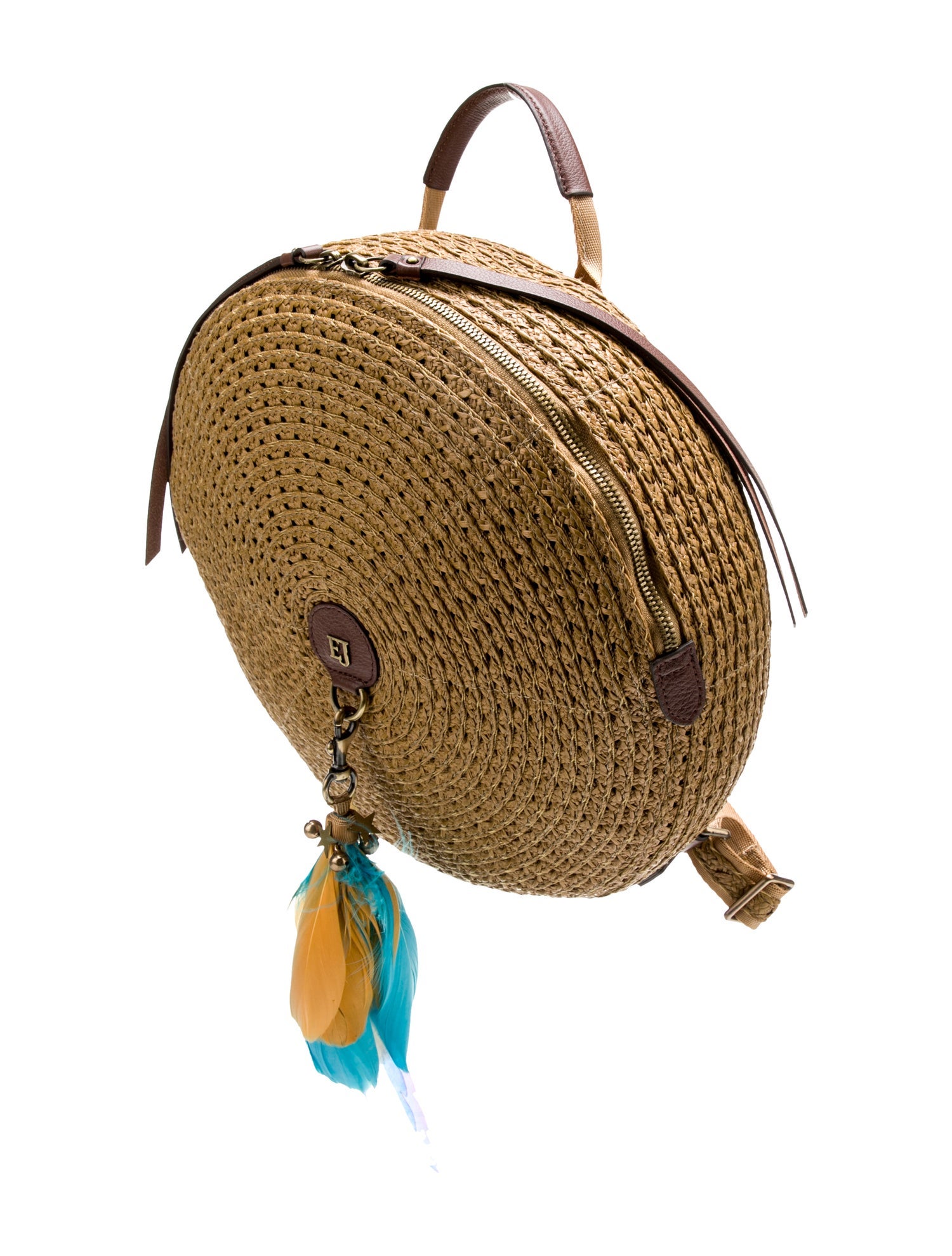 Eric Javits Wicker Feather trim Backpack - Pink Backpacks, Handbags ...