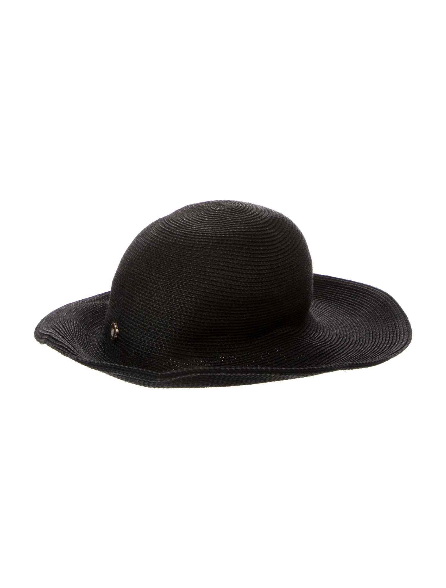 Eric Javits Raffia Hat - Black Hats, Accessories - WEJ32557 | The RealReal