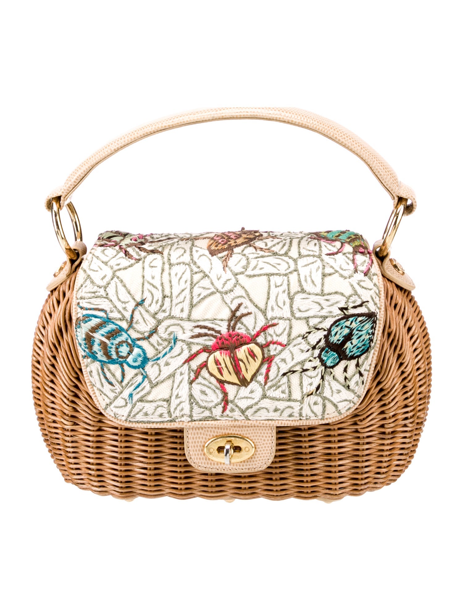 Eric Javits Straw Top Handle Bag - Neutrals Handle Bags, Handbags ...