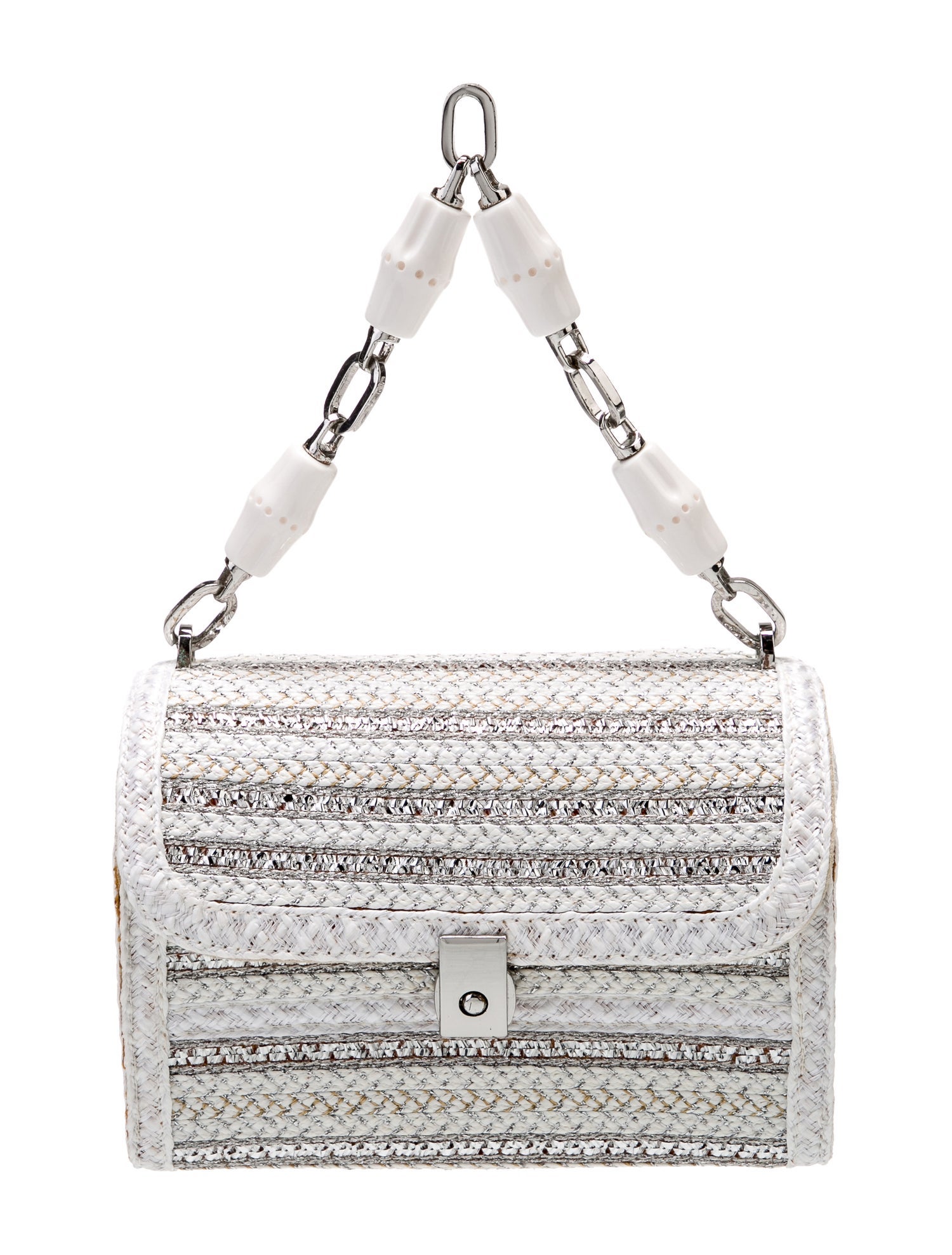 Eric Javits Straw Top Handle Bag - Metallic Handle Bags, Handbags ...