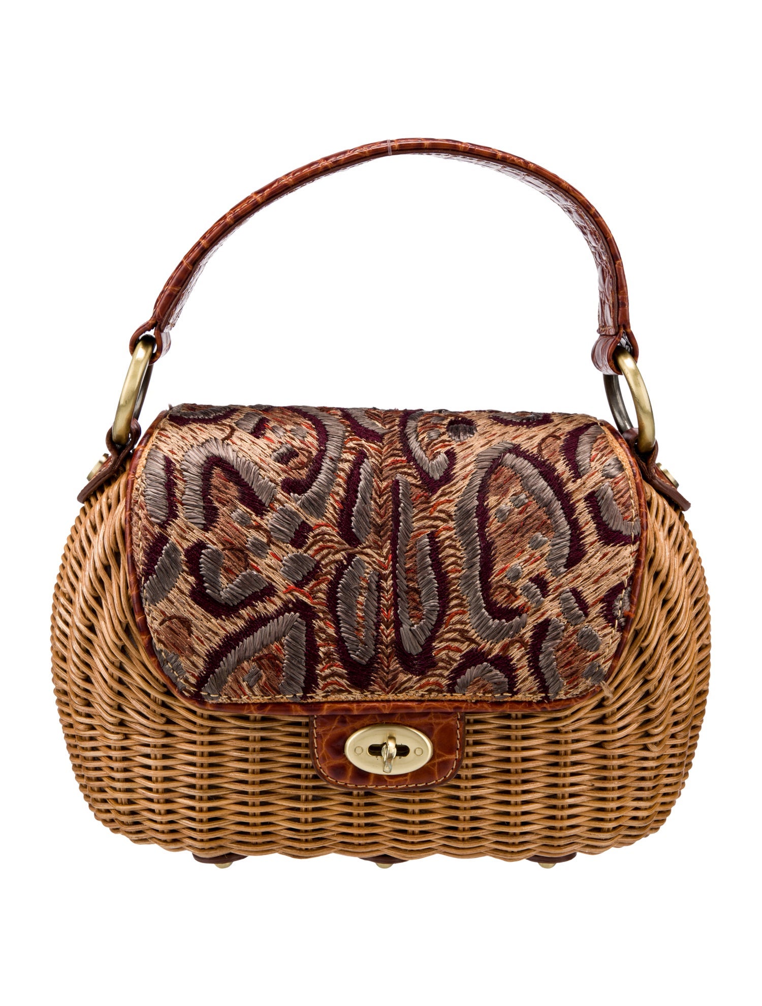 Eric Javits Straw Top Handle Bag - Neutrals Handle Bags, Handbags ...