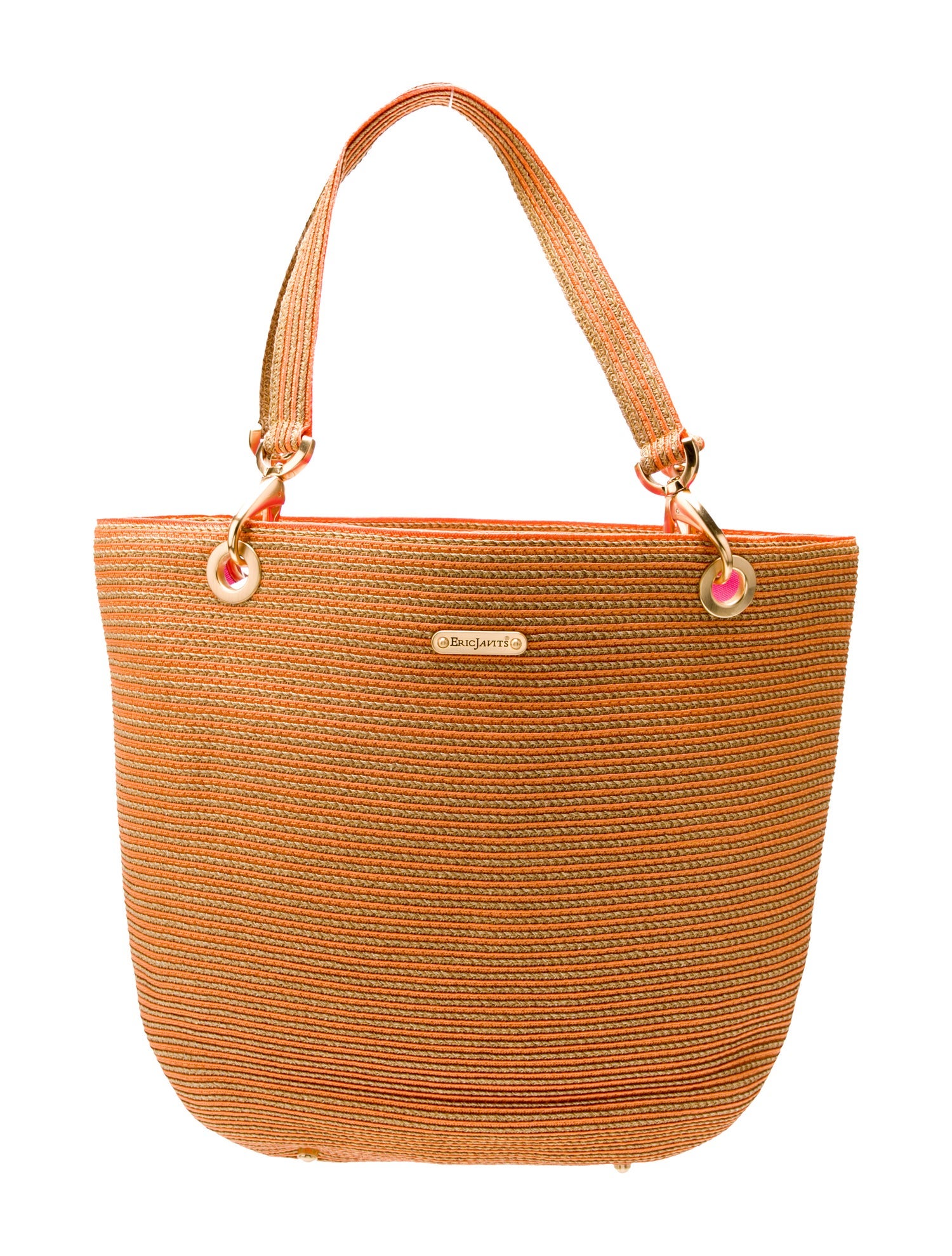 Eric Javits Raffia Shoulder Bag w/ Tags - Metallic Shoulder Bags ...