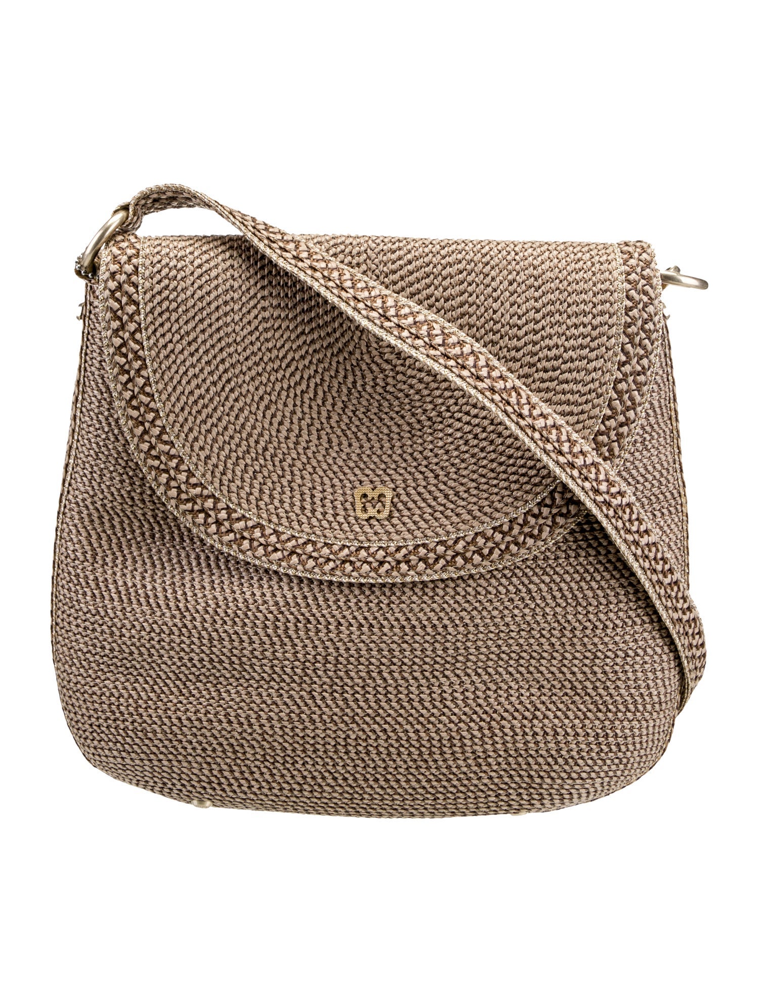 Eric Javits Raffia Crossbody Bag - Metallic Crossbody Bags, Handbags ...
