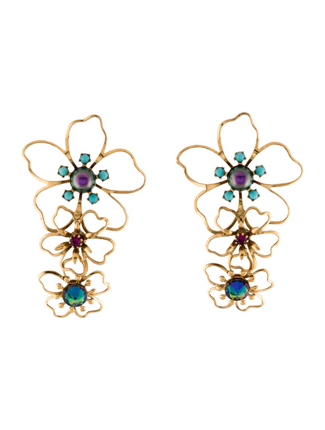 Elizabeth Cole Delaney Earrings - Gold-Tone Metal Drop, Earrings ...