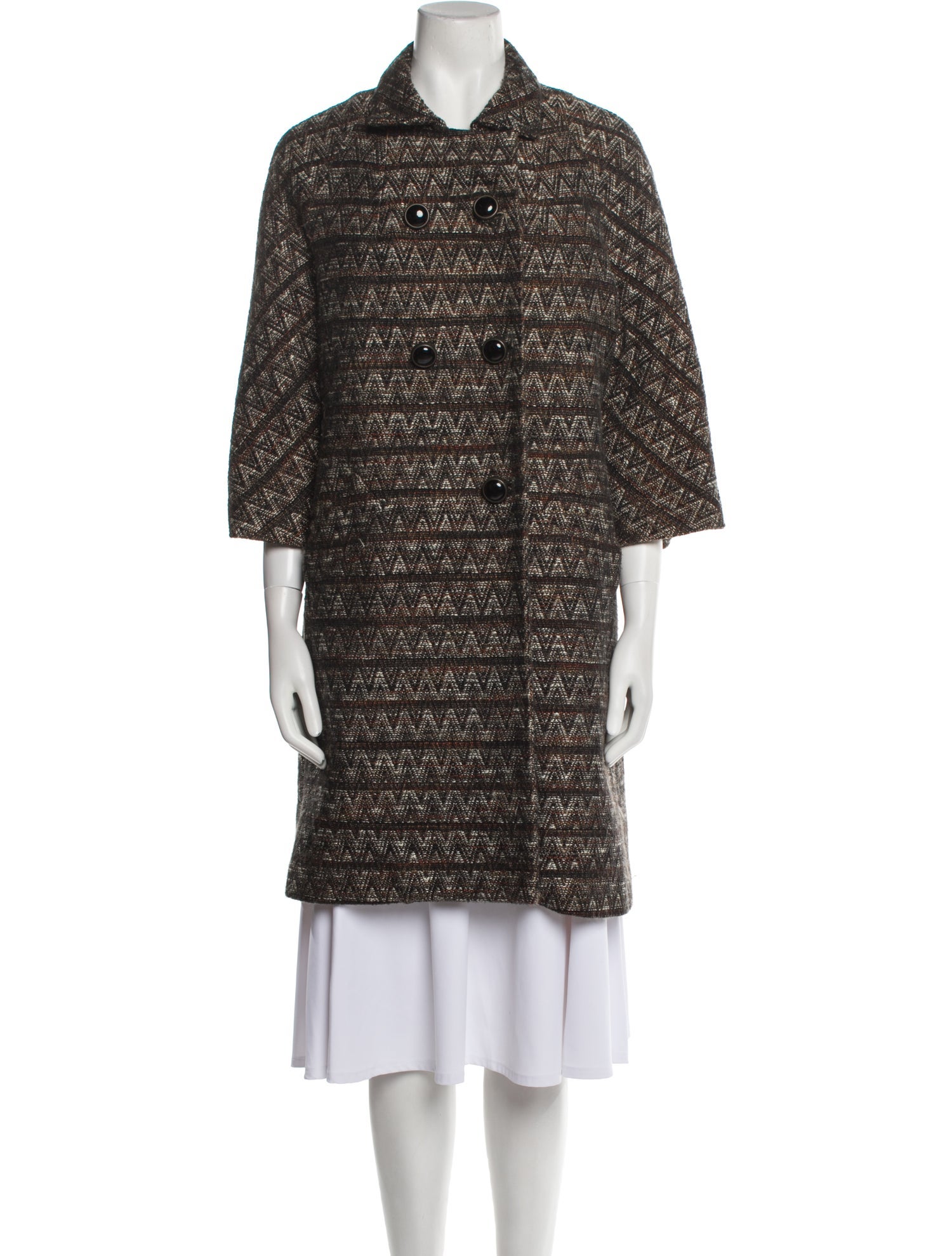 Emerson Fry Striped Coat - Brown Coats, Clothing - WEMEF24407 | The ...