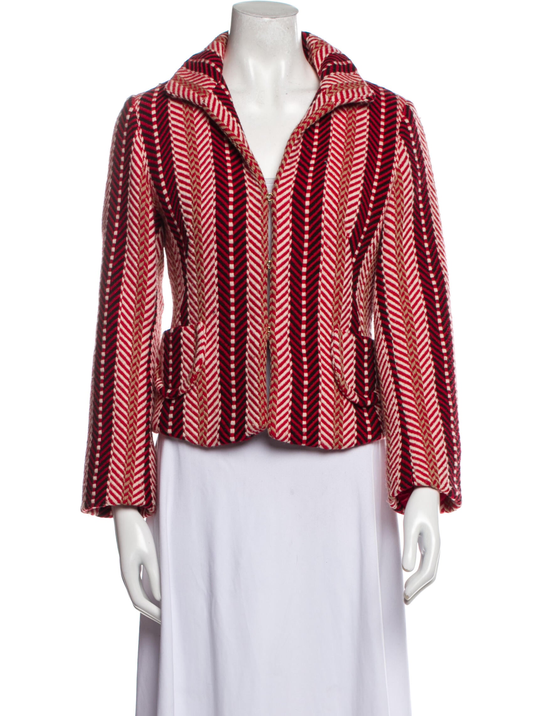 Escada Sport Striped Evening Jacket - Red Jackets, Clothing - WES28375 ...