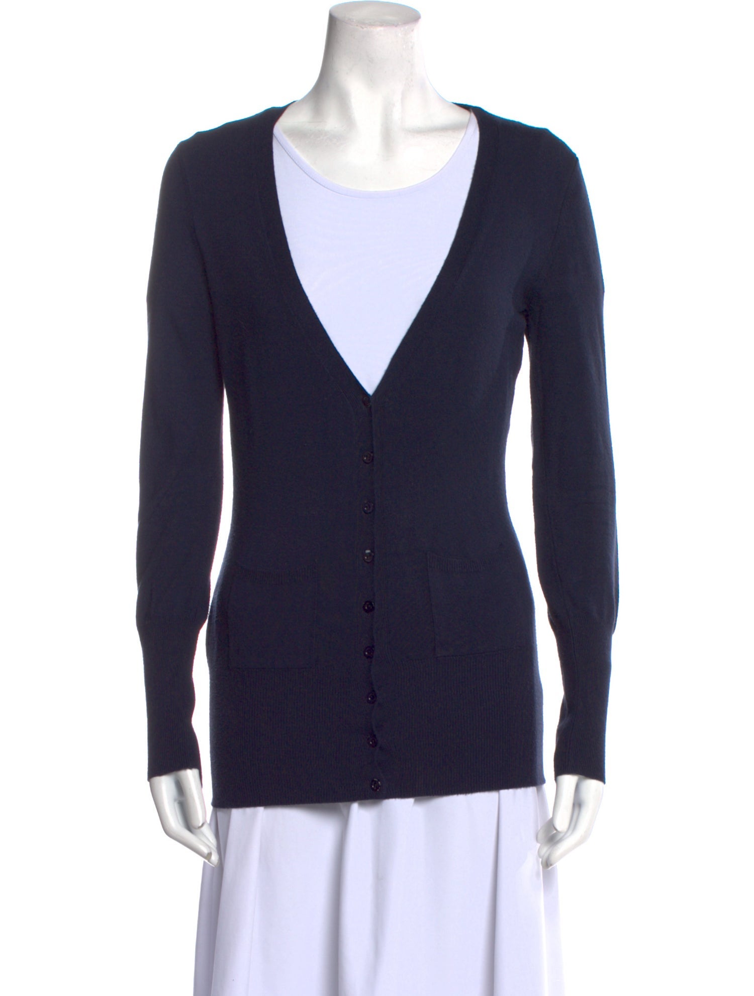 Escada Sport V-Neck Sweater - Blue Knitwear, Clothing - WES29733 | The ...