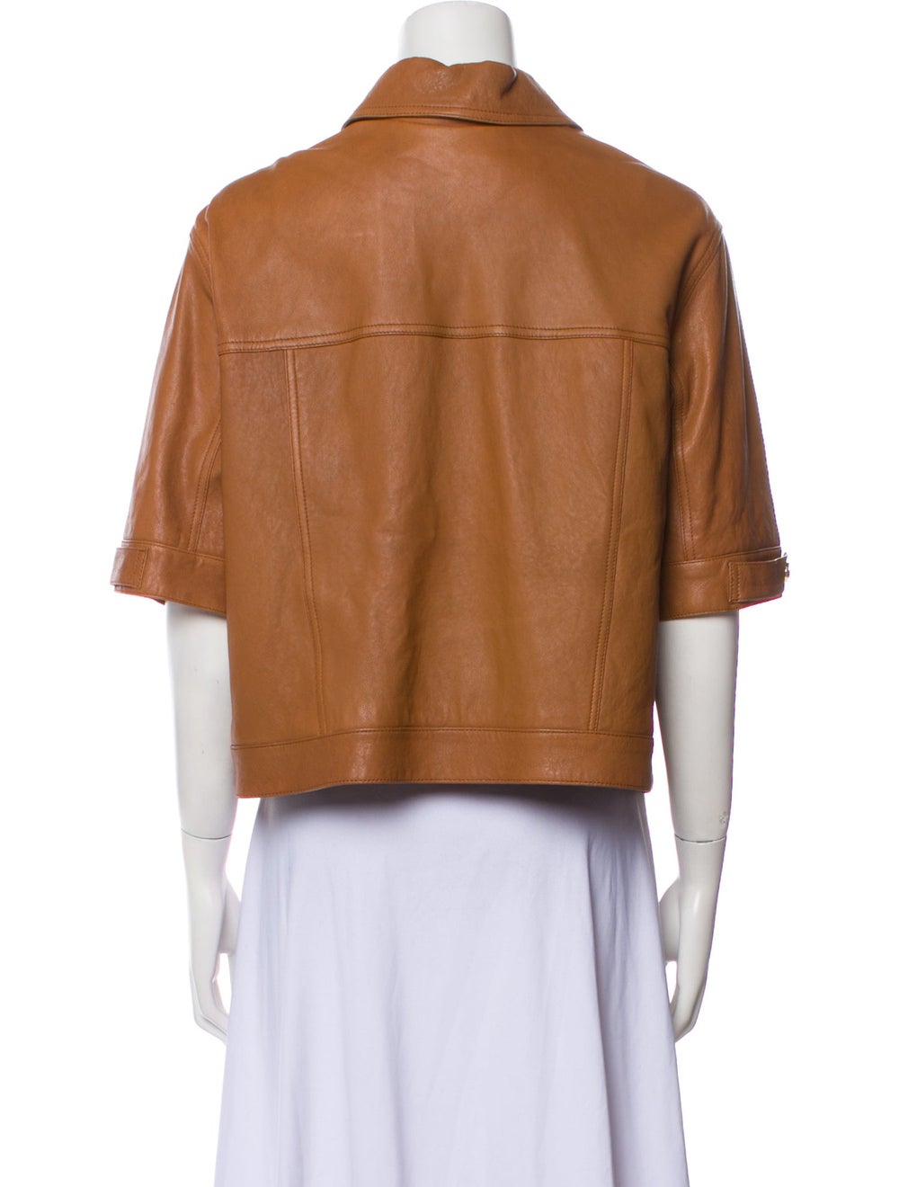 Escada Sport Lamb Leather Utility Jacket Neutrals Poi… - Gem