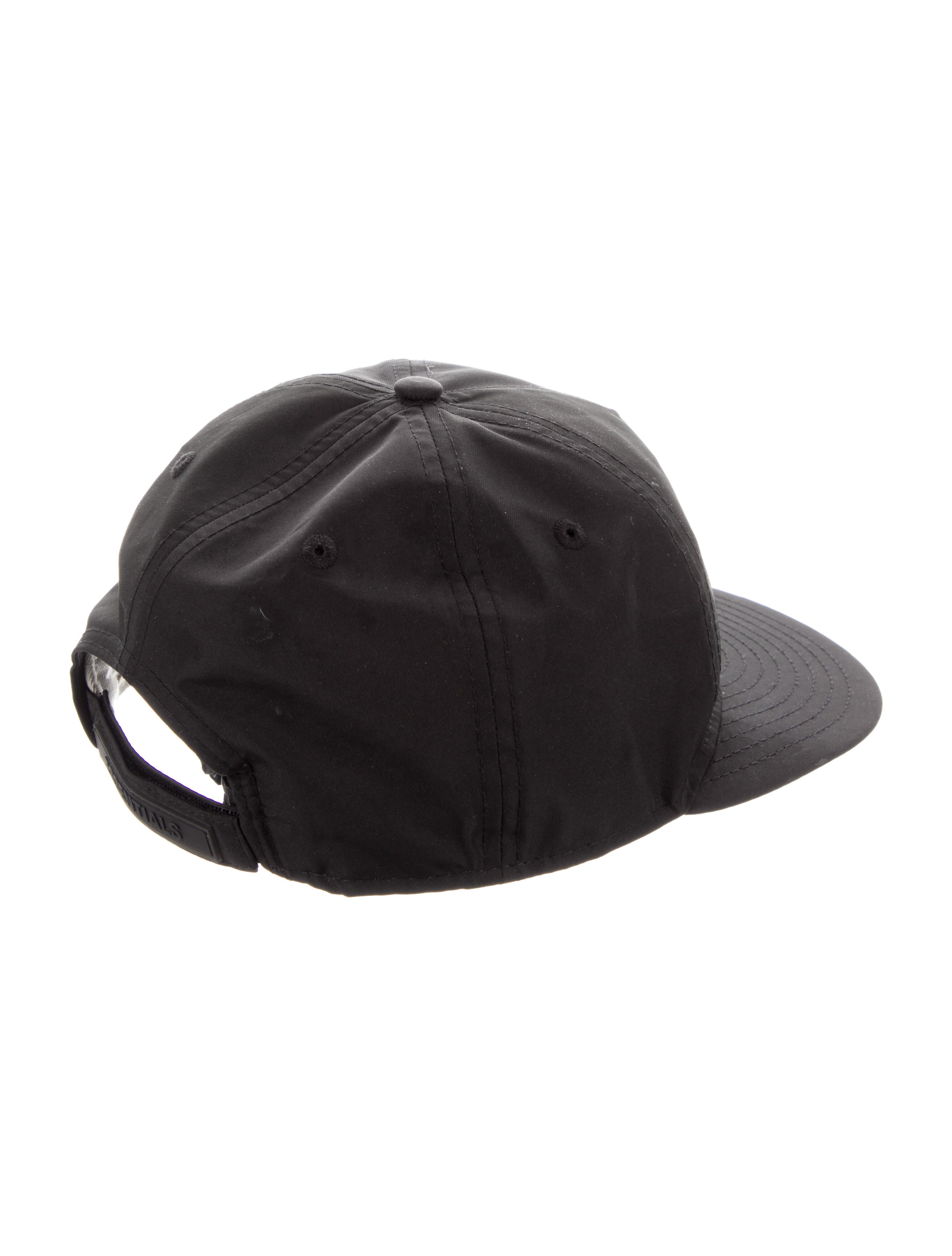 Essentials - Fear of God Nylon Logo Baseball Hat - Black Hats ...