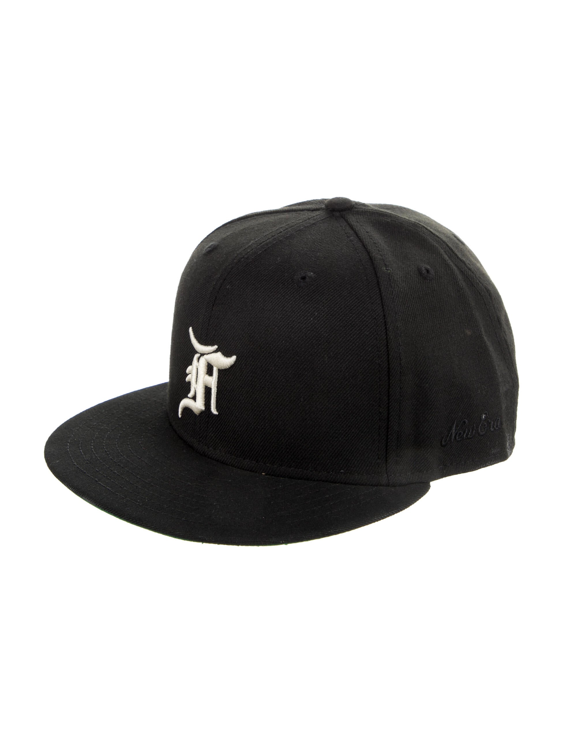 Essentials - Fear of God New Era 59Fifty Fitted Logo Hat - Black Hats ...