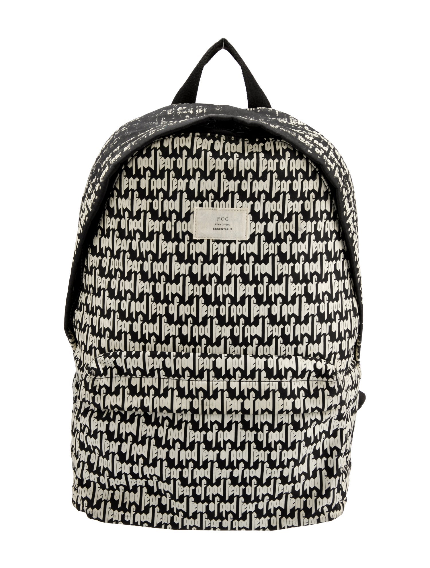 Essentials - Fear of God Logo Pattenred Backpack - Black Backpacks ...