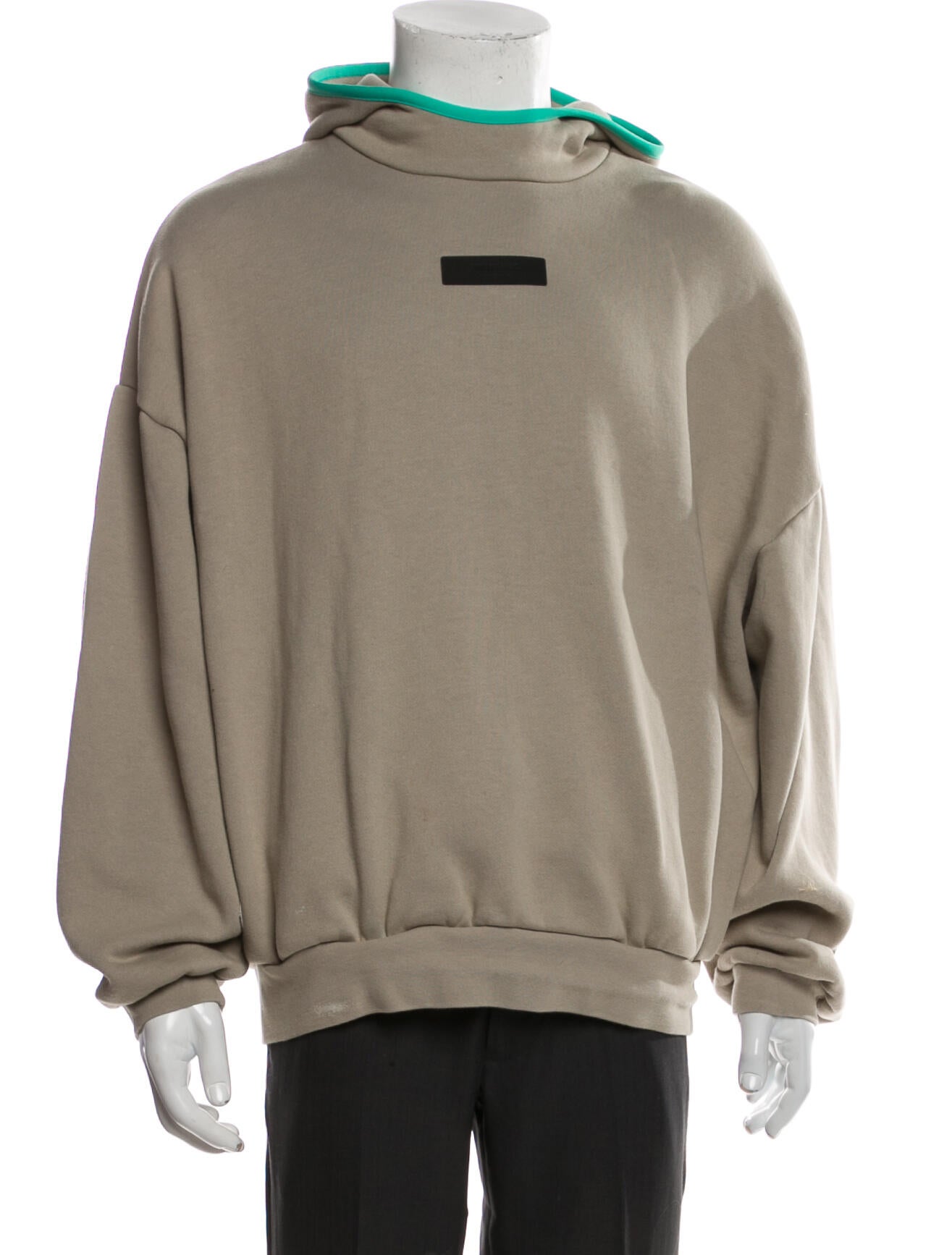 Essentials - Fear of God Graphic Print Turtleneck Hoodie - Neutrals ...
