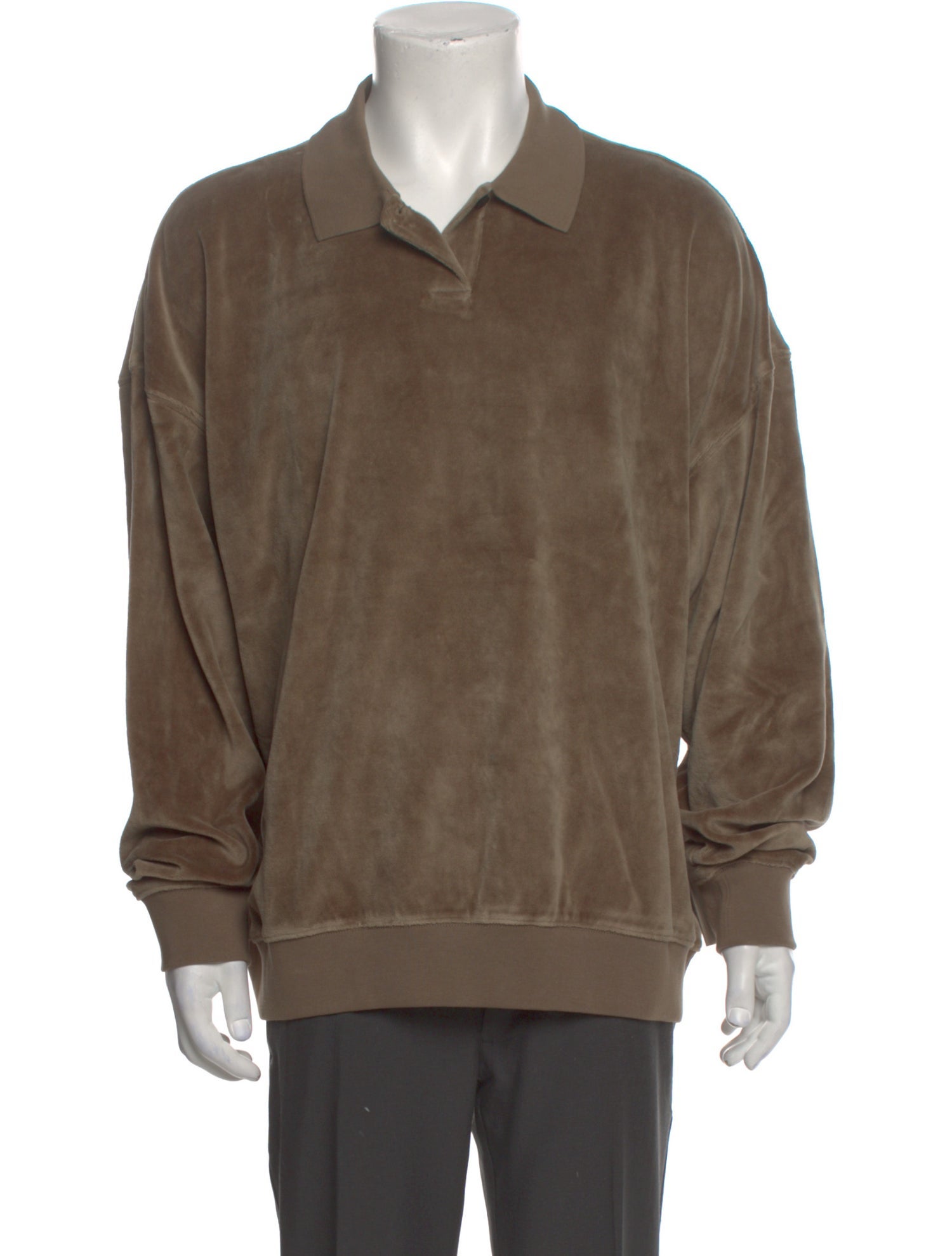 Essentials - Fear of God 2022 V-Neck Polo Shirt w/ Tags - Brown Polos ...