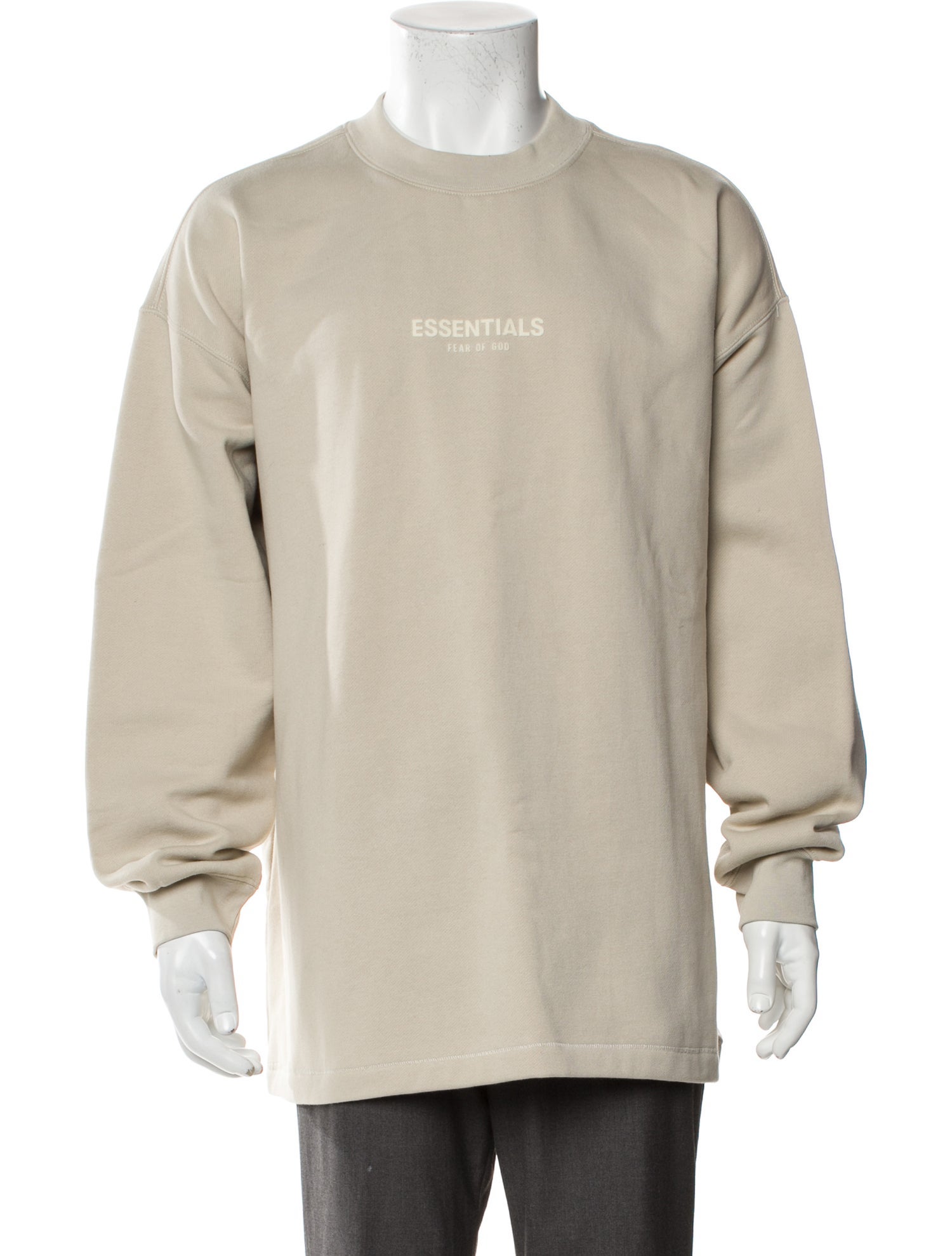 Essentials - Fear of God Crew Neck Long Sleeve Sweatshirt - Neutrals ...