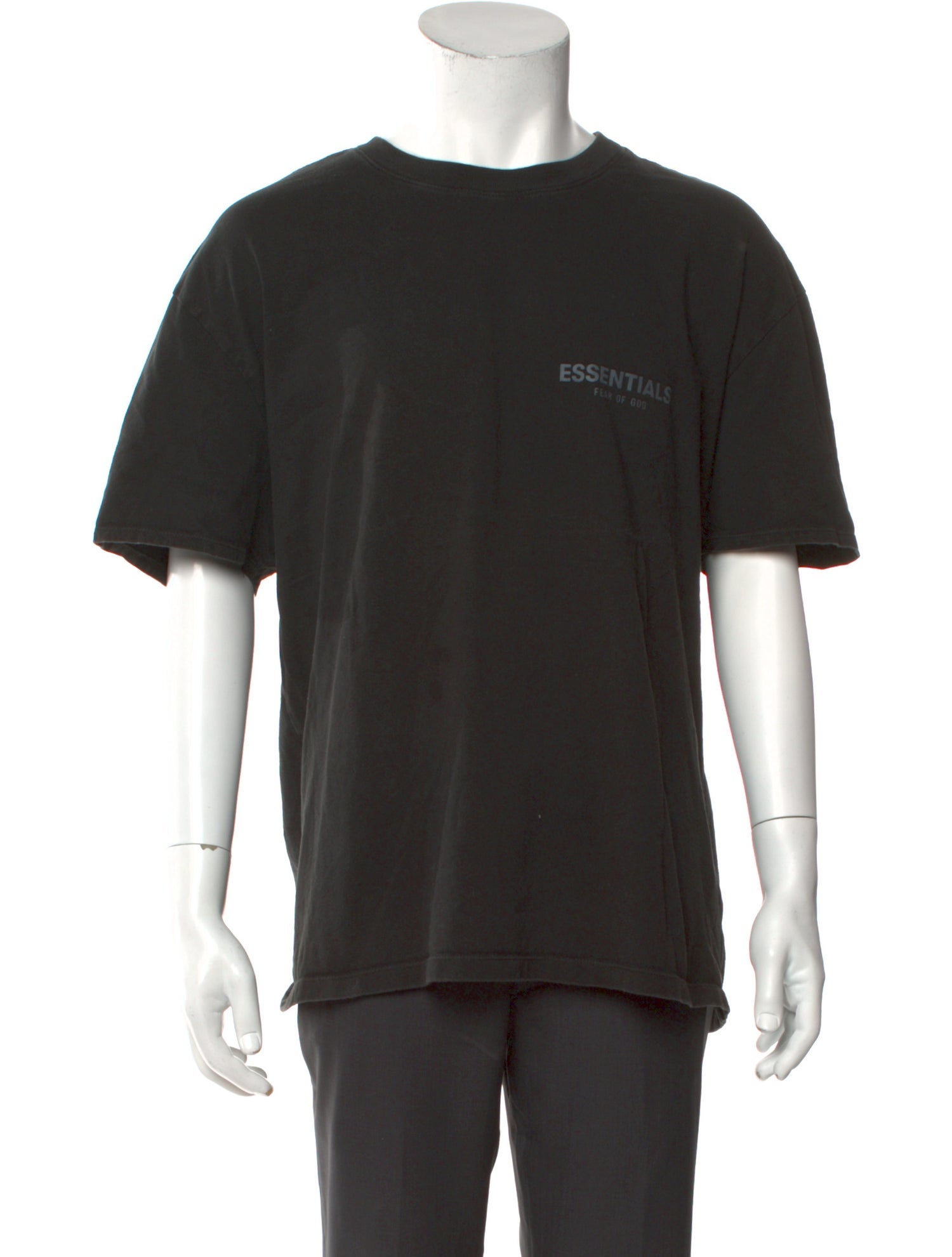 Essentials - Fear of God Graphic Print Crew Neck T-Shirt - Black T ...