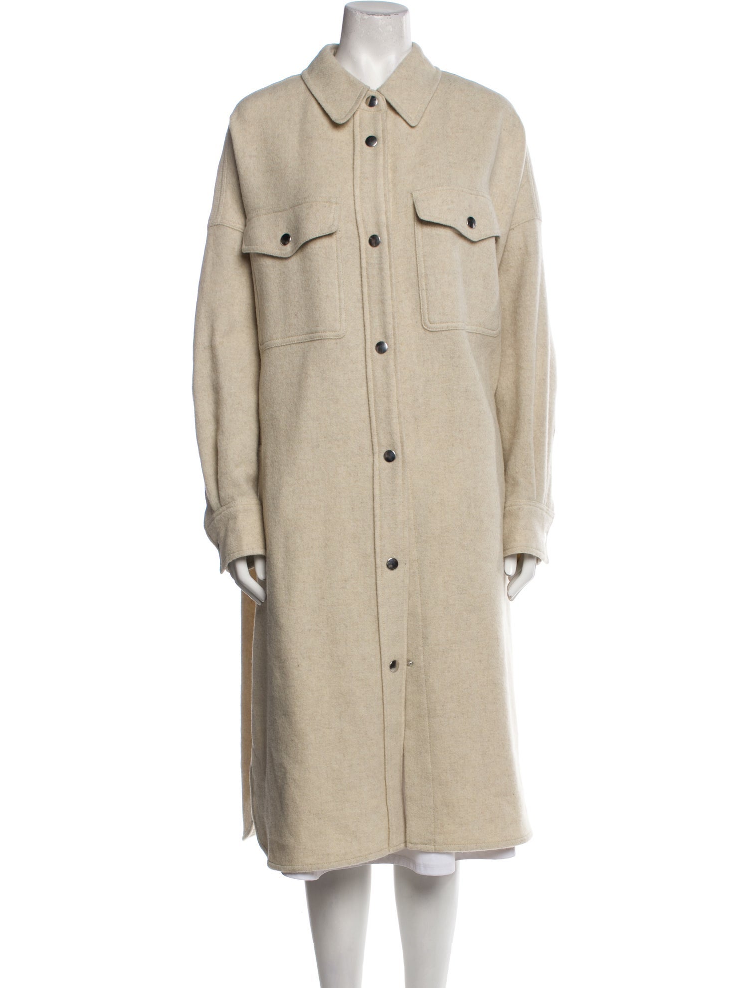 Étoile Isabel Marant Virgin Wool Coat - Neutrals Coats, Clothing - WET176428 | The RealReal