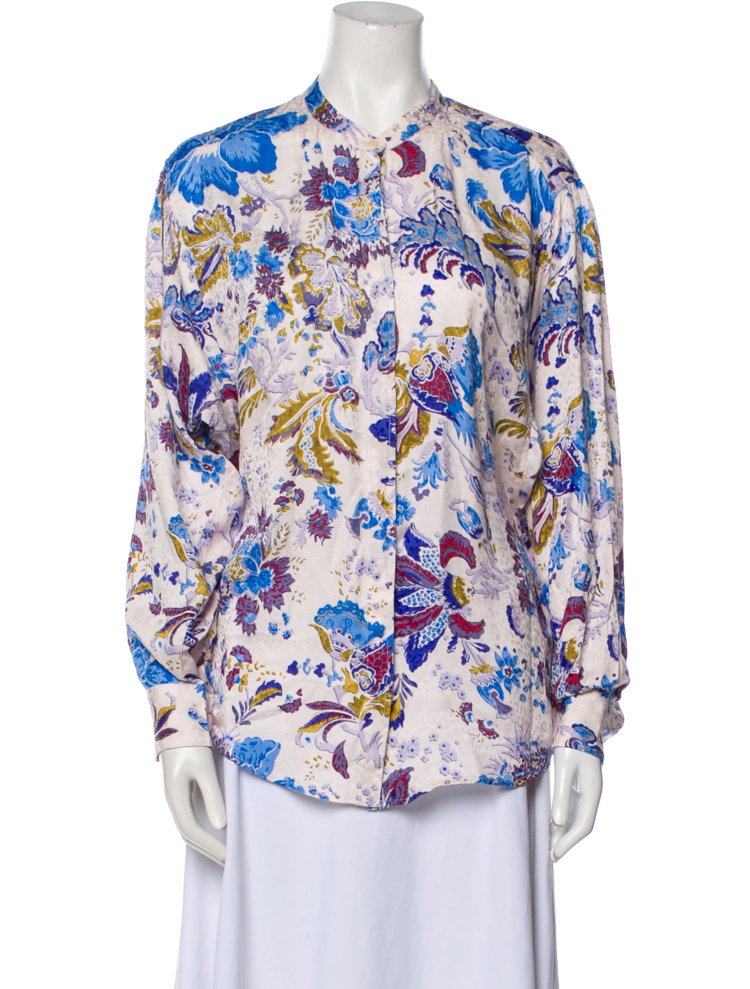 Étoile Isabel Marant Floral Print Crew Neck Blouse - Purple Tops ...