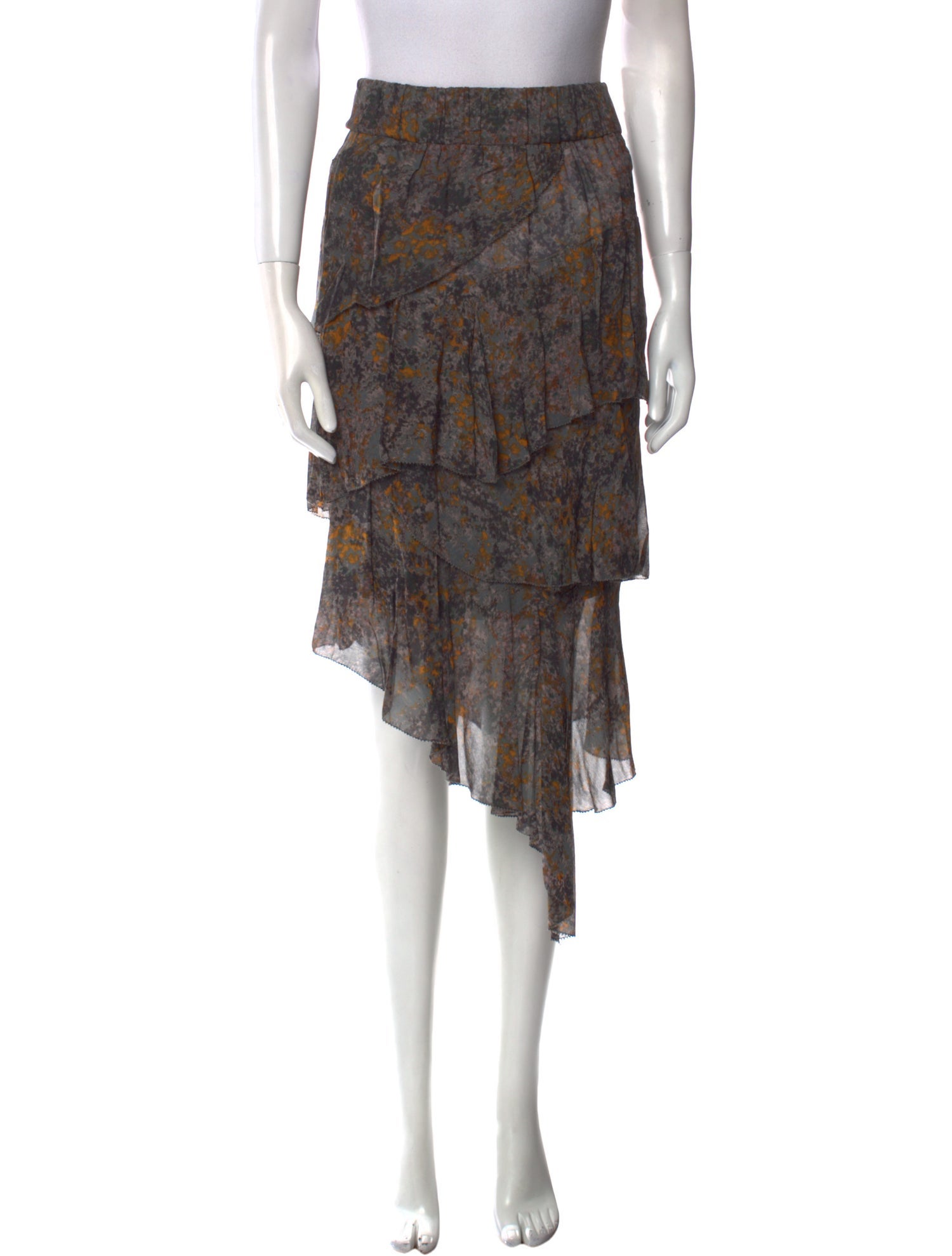 Étoile Isabel Marant Printed Midi Length Skirt - Brown Skirts, Clothing ...