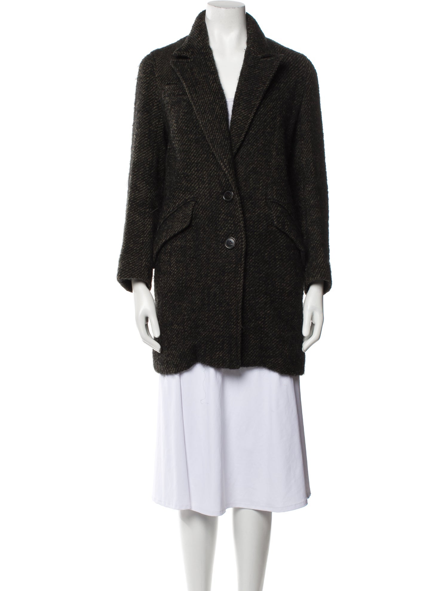 Étoile Isabel Marant Wool Coat - Black Coats, Clothing - WET190473 | The RealReal