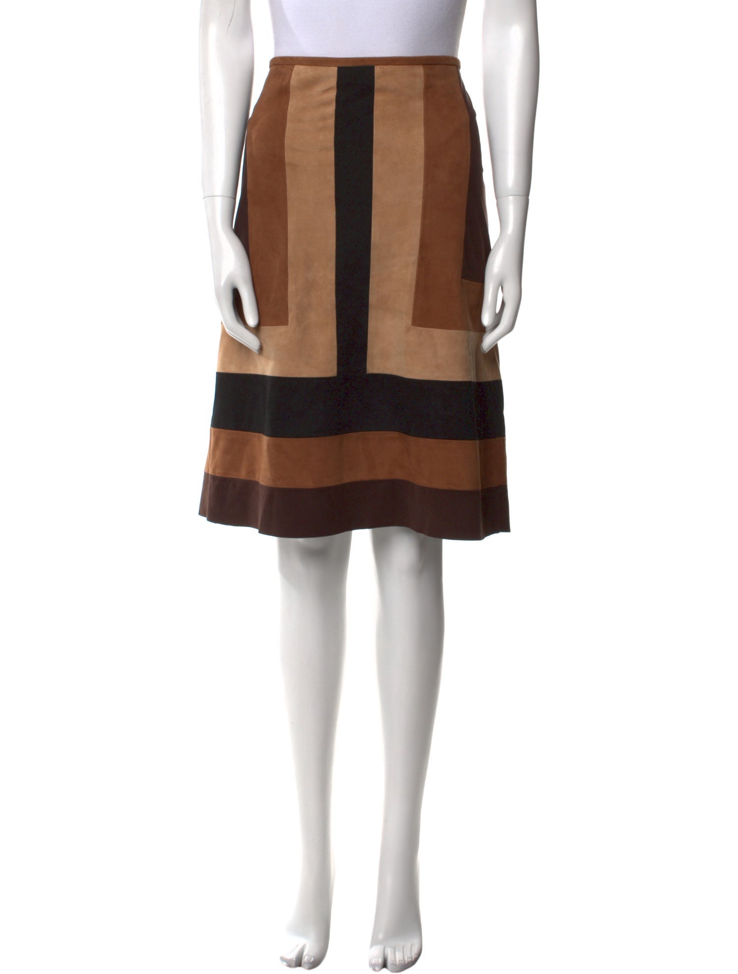 etcetera Suede Knee-Length Skirt - Brown Skirts, Clothing - WETTP21420 | The RealReal